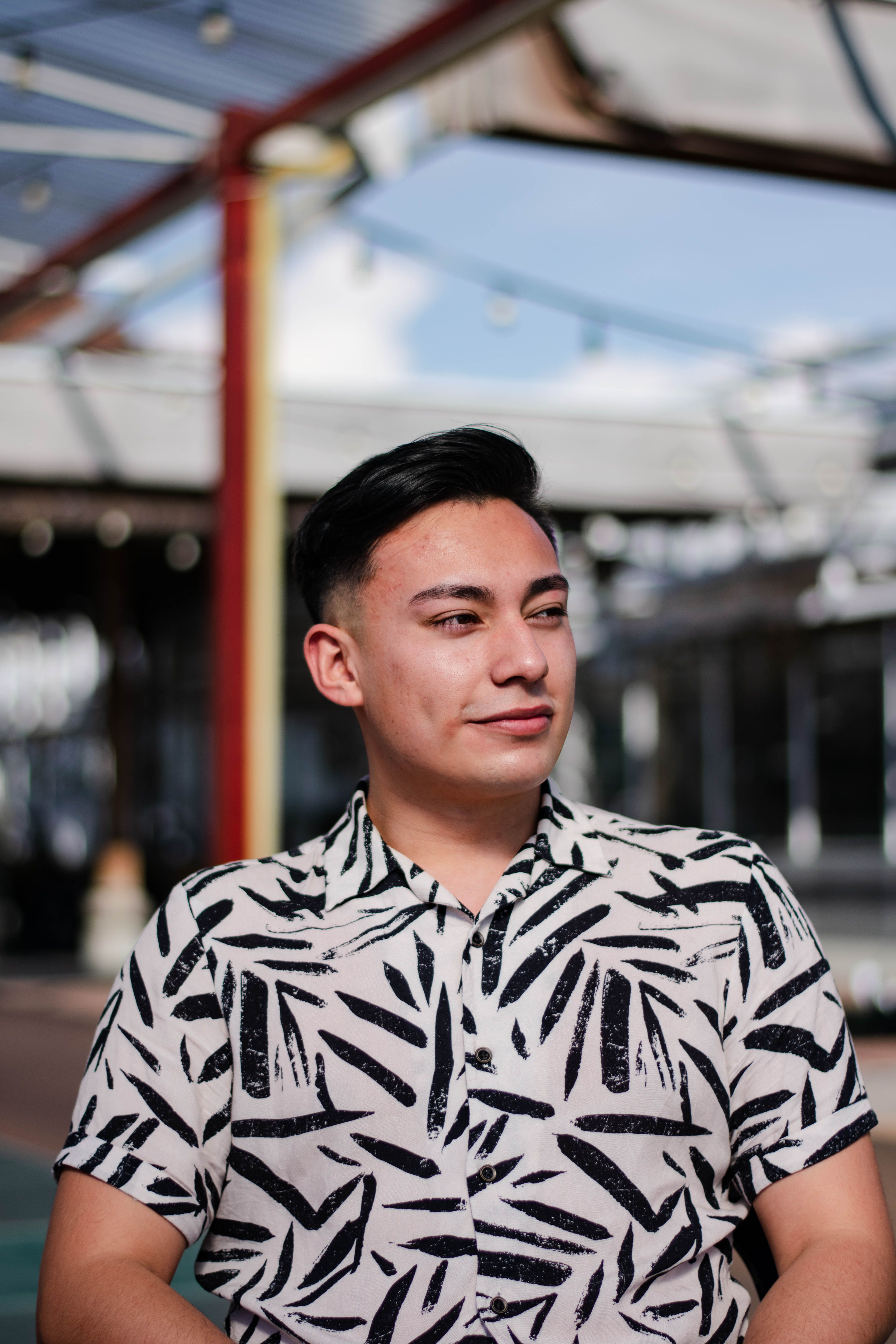 Man in Patterned Shirt · Free Stock Photo