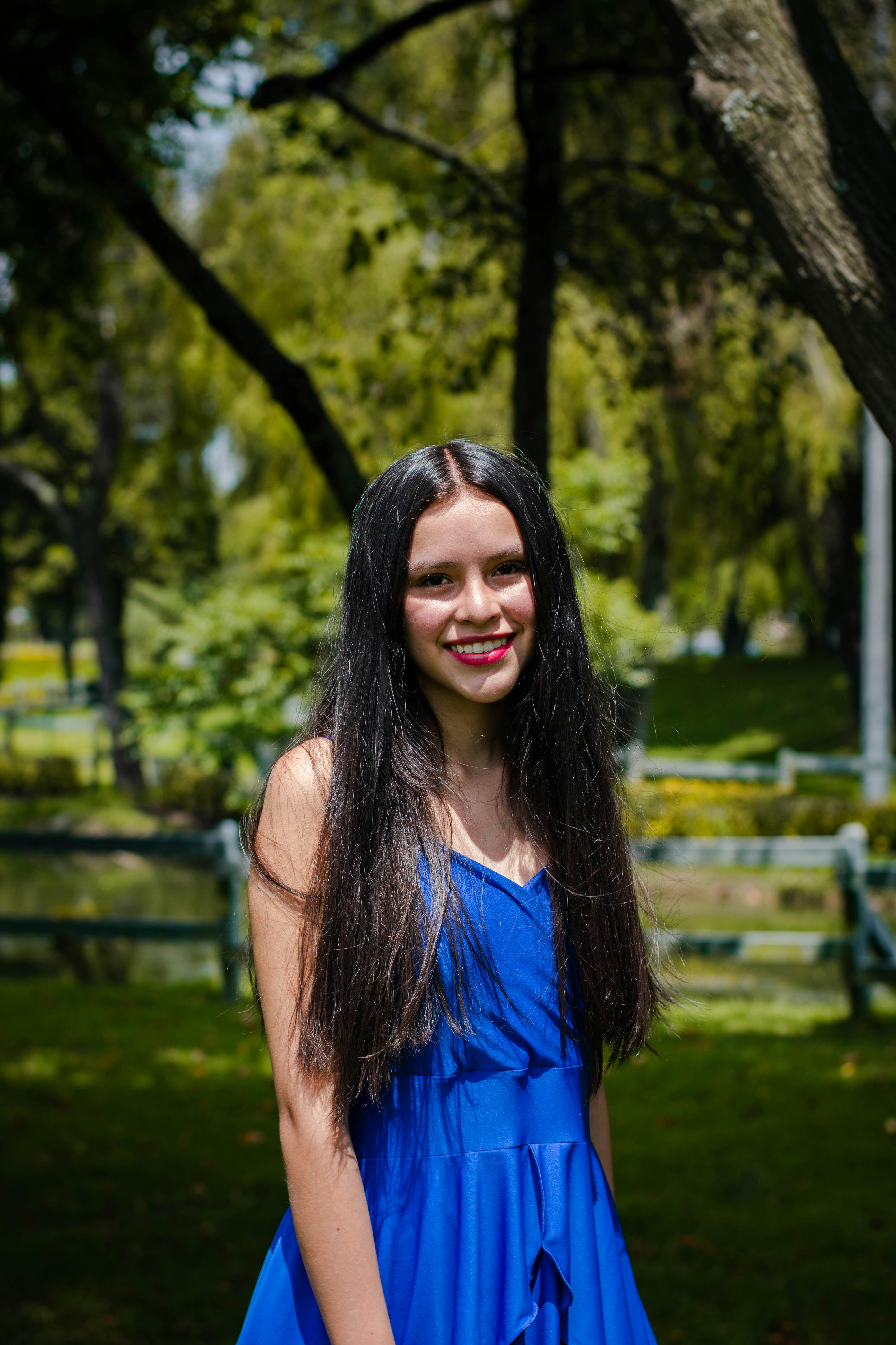 Woman in a Blue Dress · Free Stock Photo