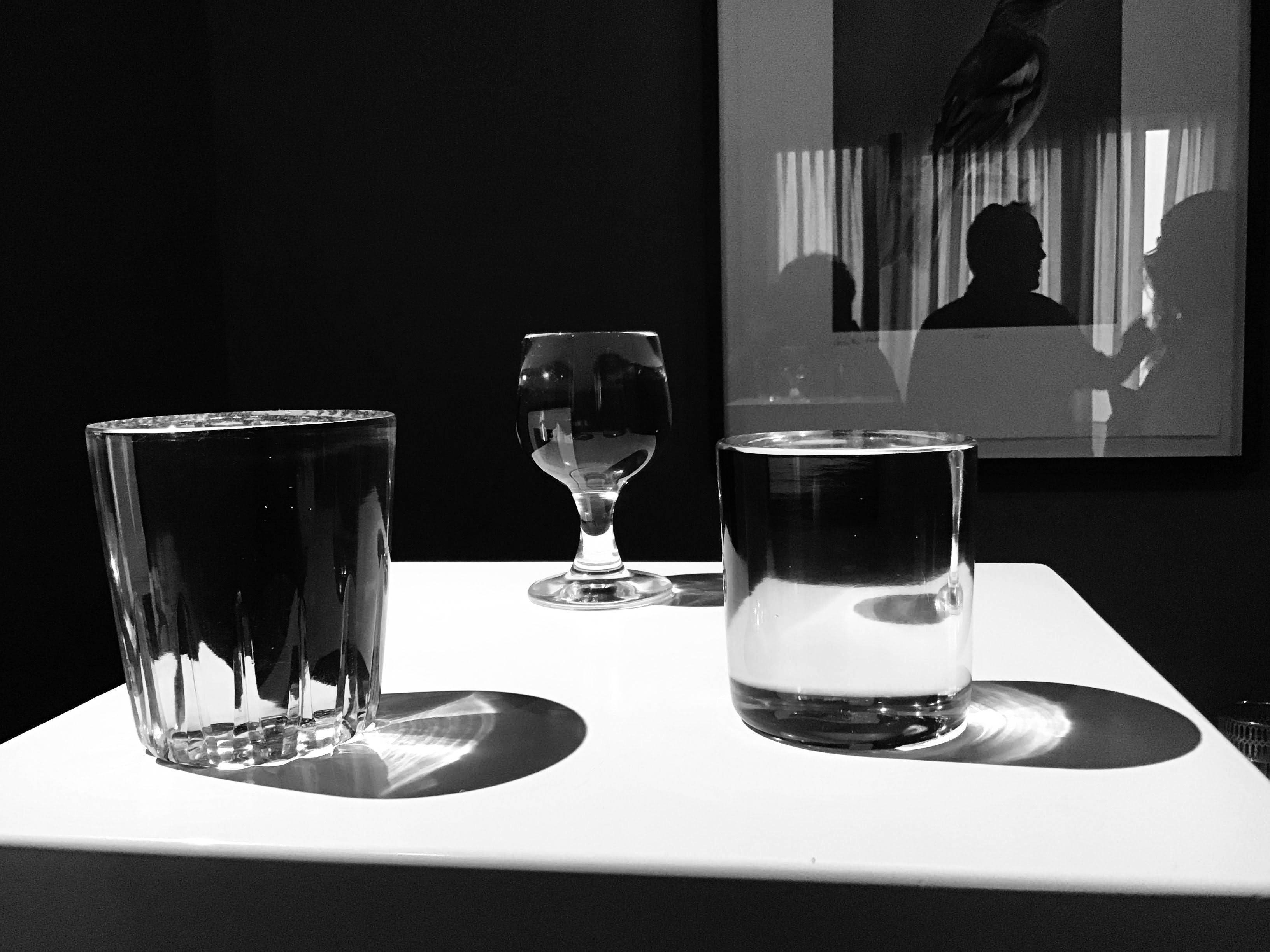Shadows of glasses on wall · Free Stock Photo