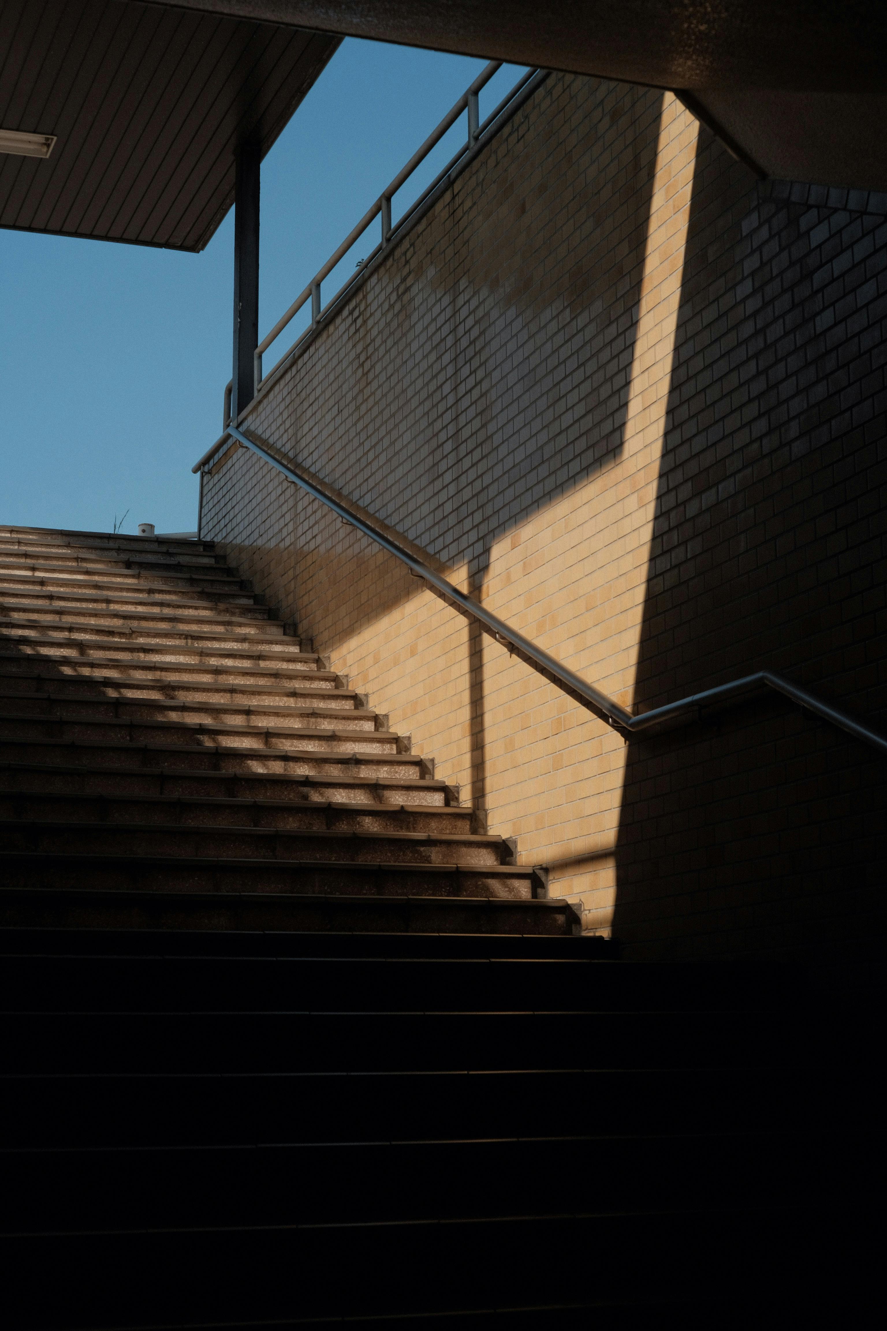 A Shadow of Stairs on the Wall · Free Stock Photo