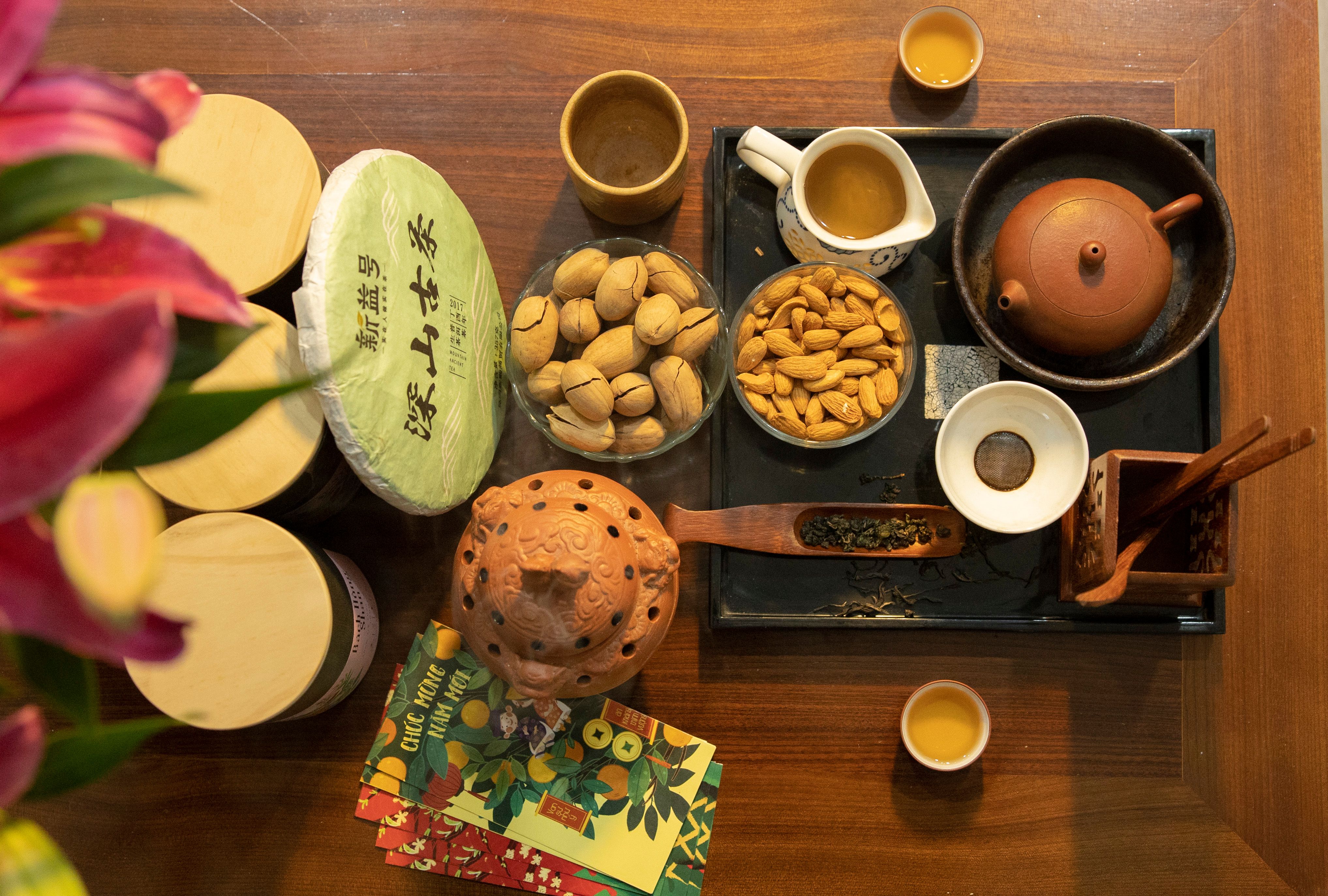 Close-up of Tea and Nuts · Free Stock Photo