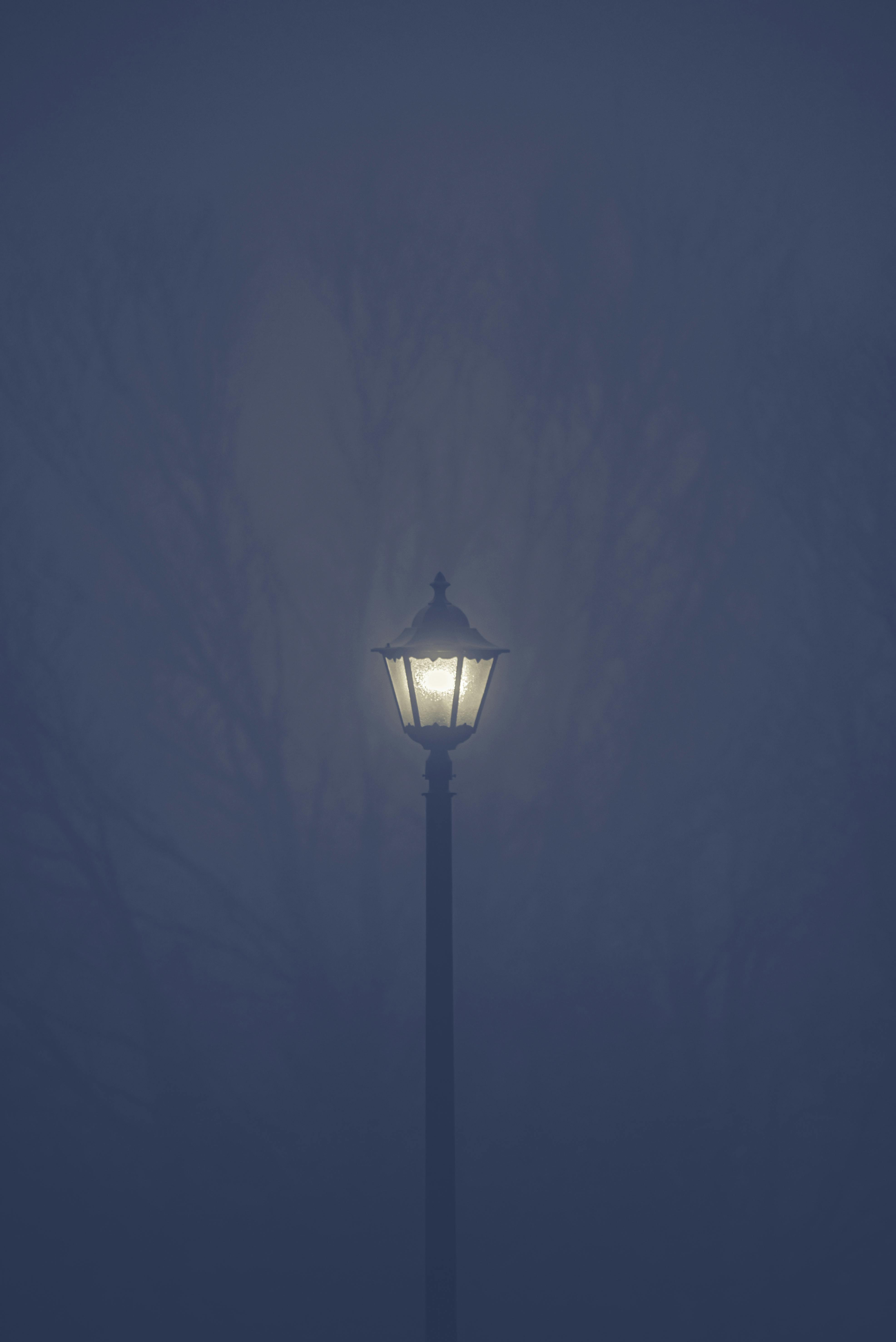 Lighted Street Lamp Post during Night Time · Free Stock Photo