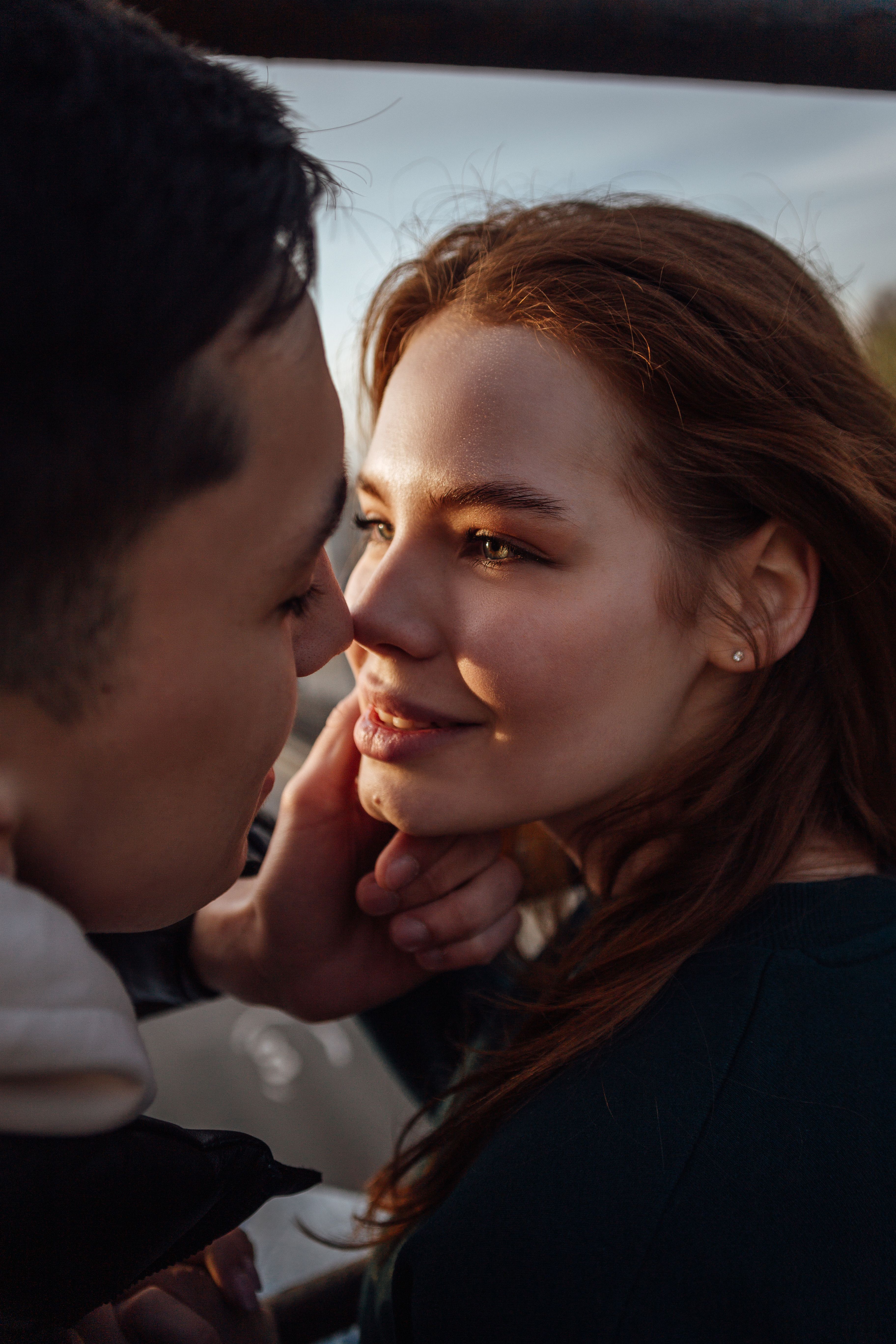 Close-up of Couple Kissing · Free Stock Photo
