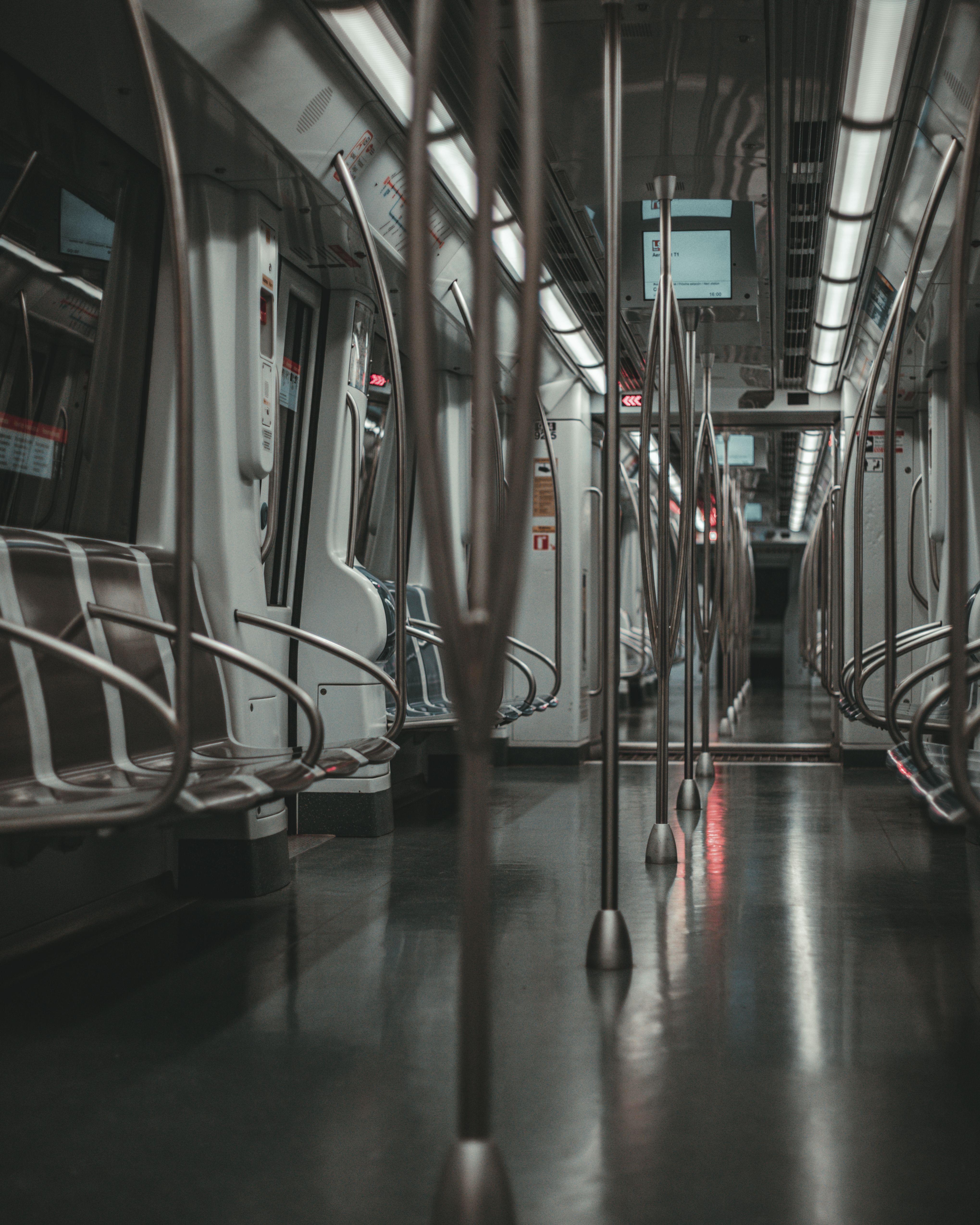 Inside a Subway Train · Free Stock Photo