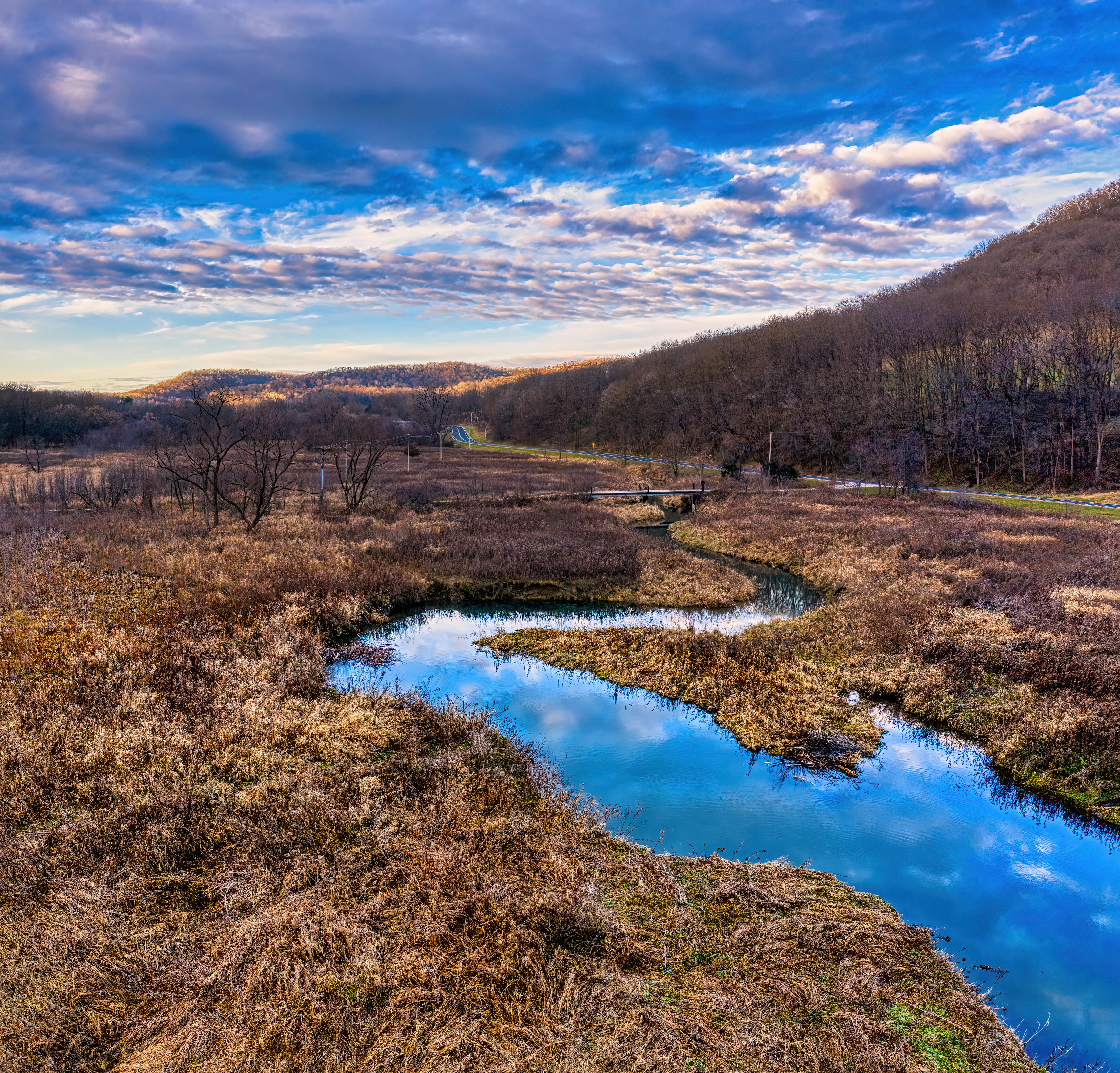 Reflection of the Sky on a Brook · Free Stock Photo