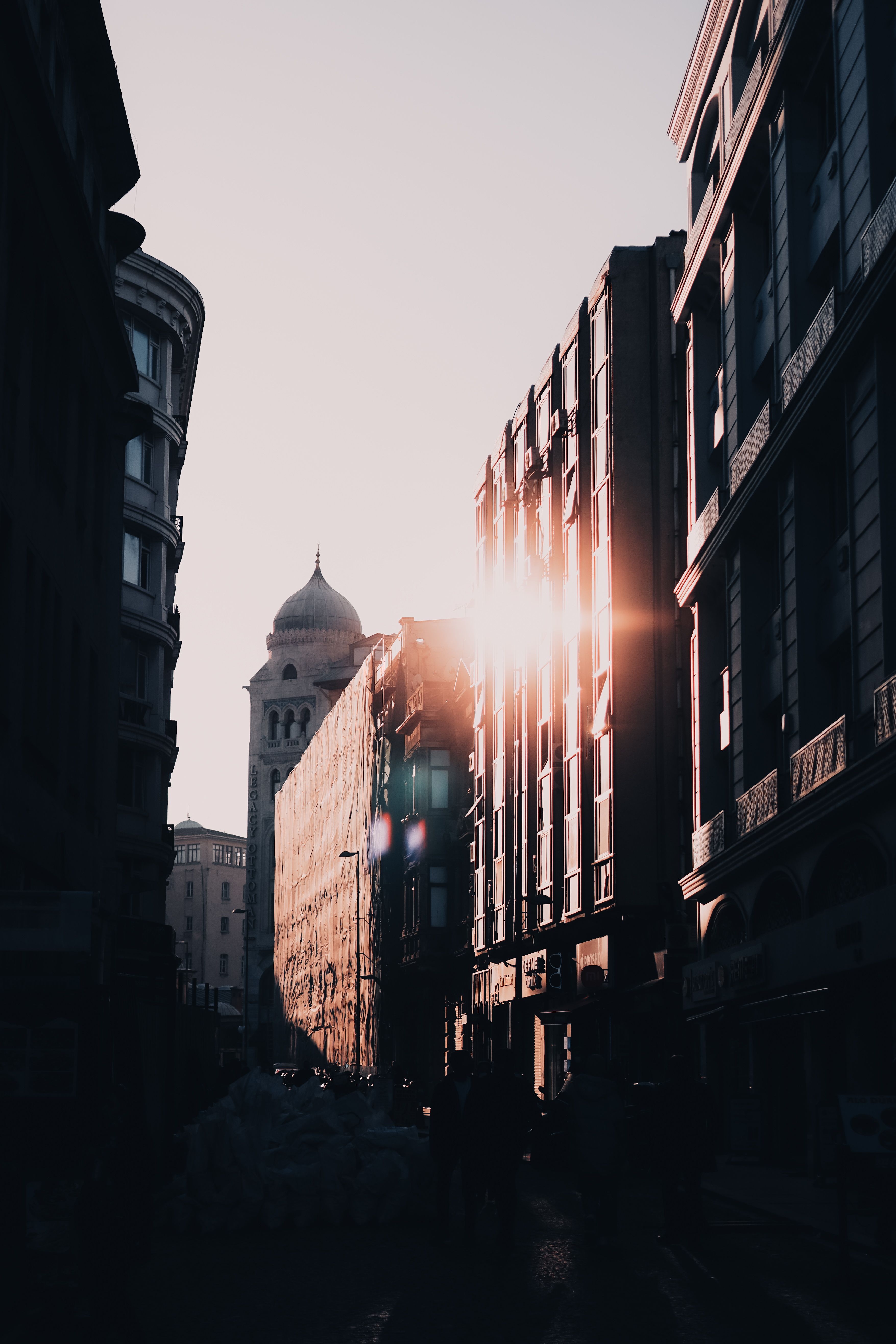 Sunset Sunlight on Buildings in Town · Free Stock Photo
