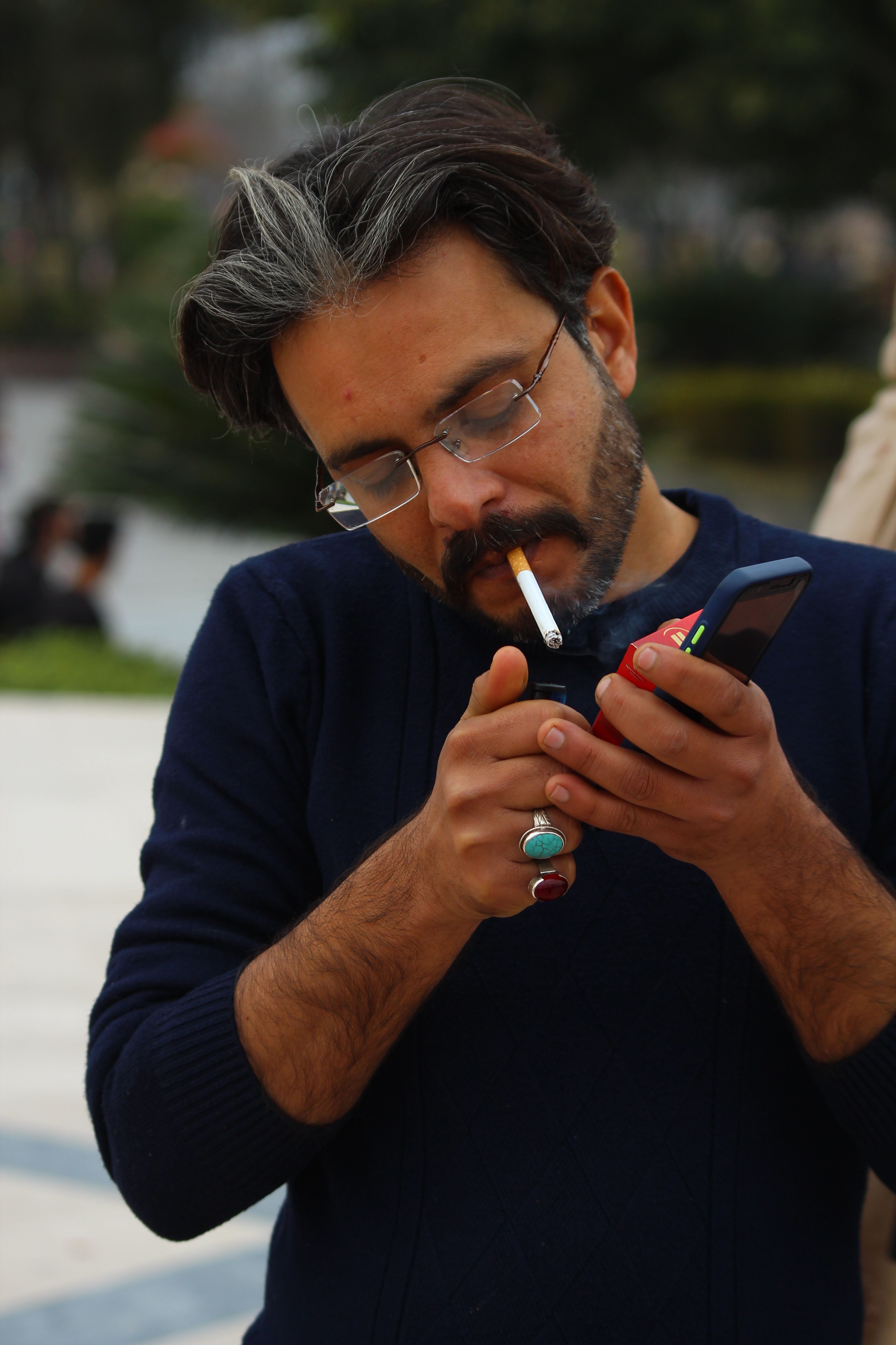 Man Smoking in Darkness · Free Stock Photo