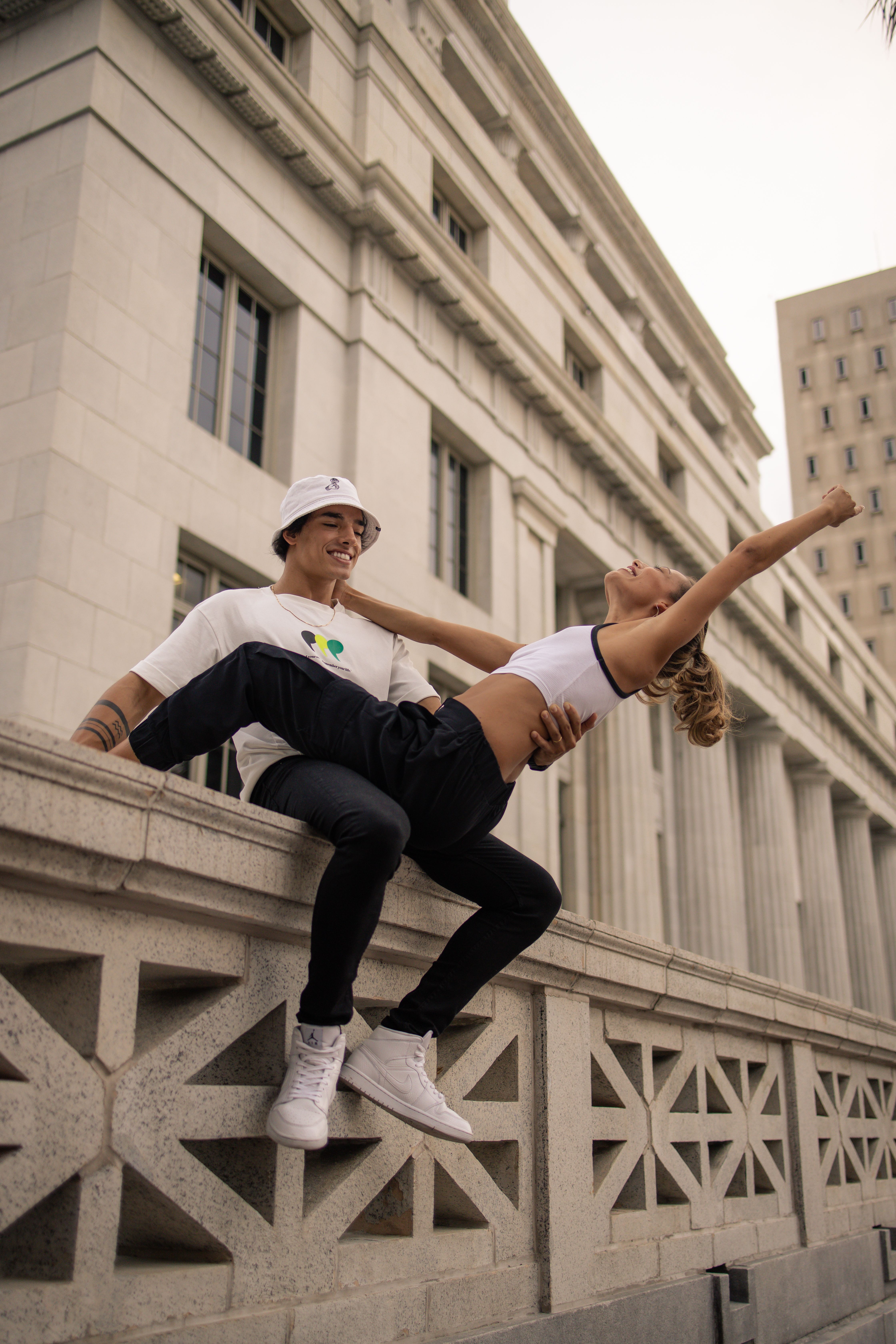Girlfriend Bending Backwards while Sitting on Boyfriends Lap · Free ...