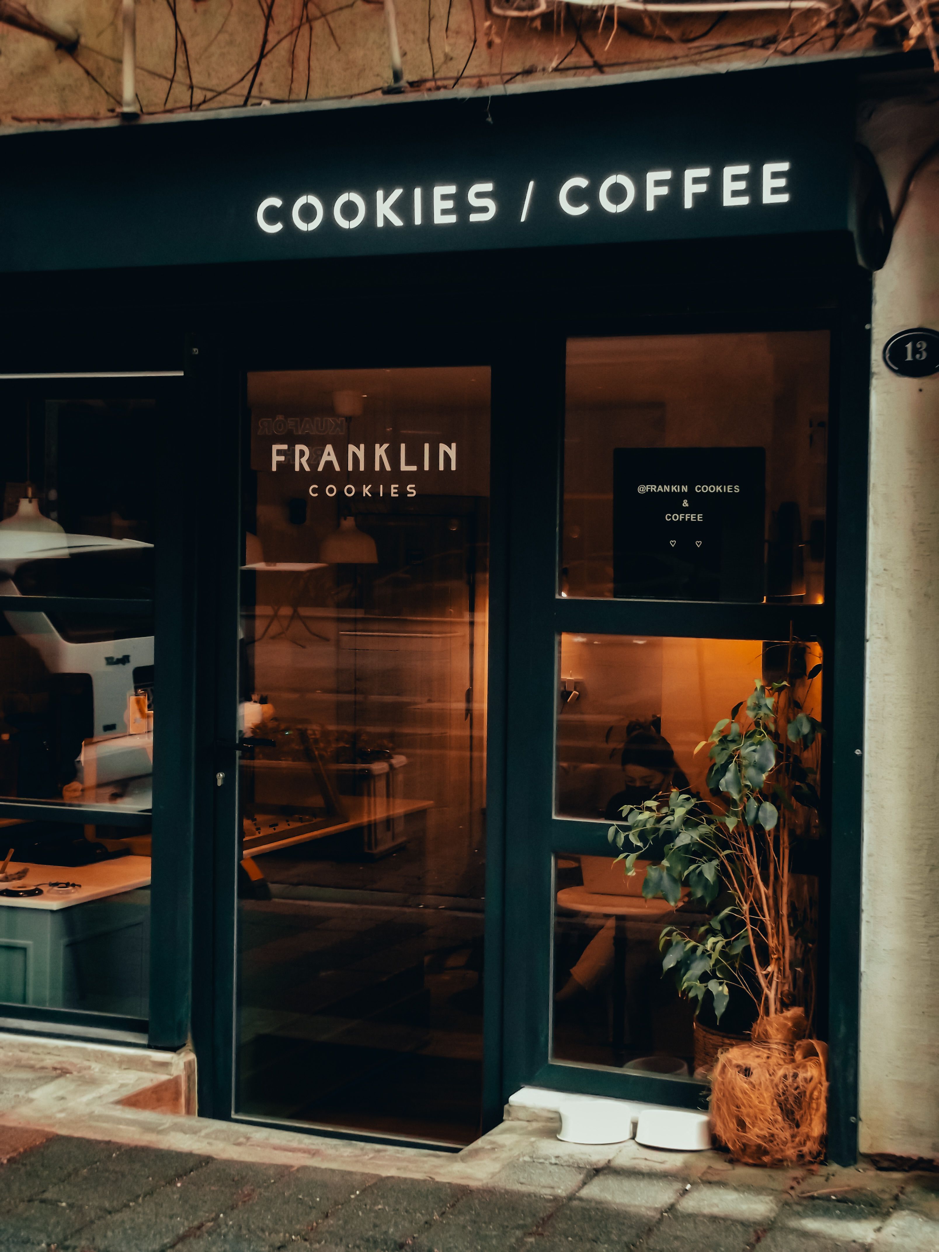 Coffee Shop with Neon Signages · Free Stock Photo