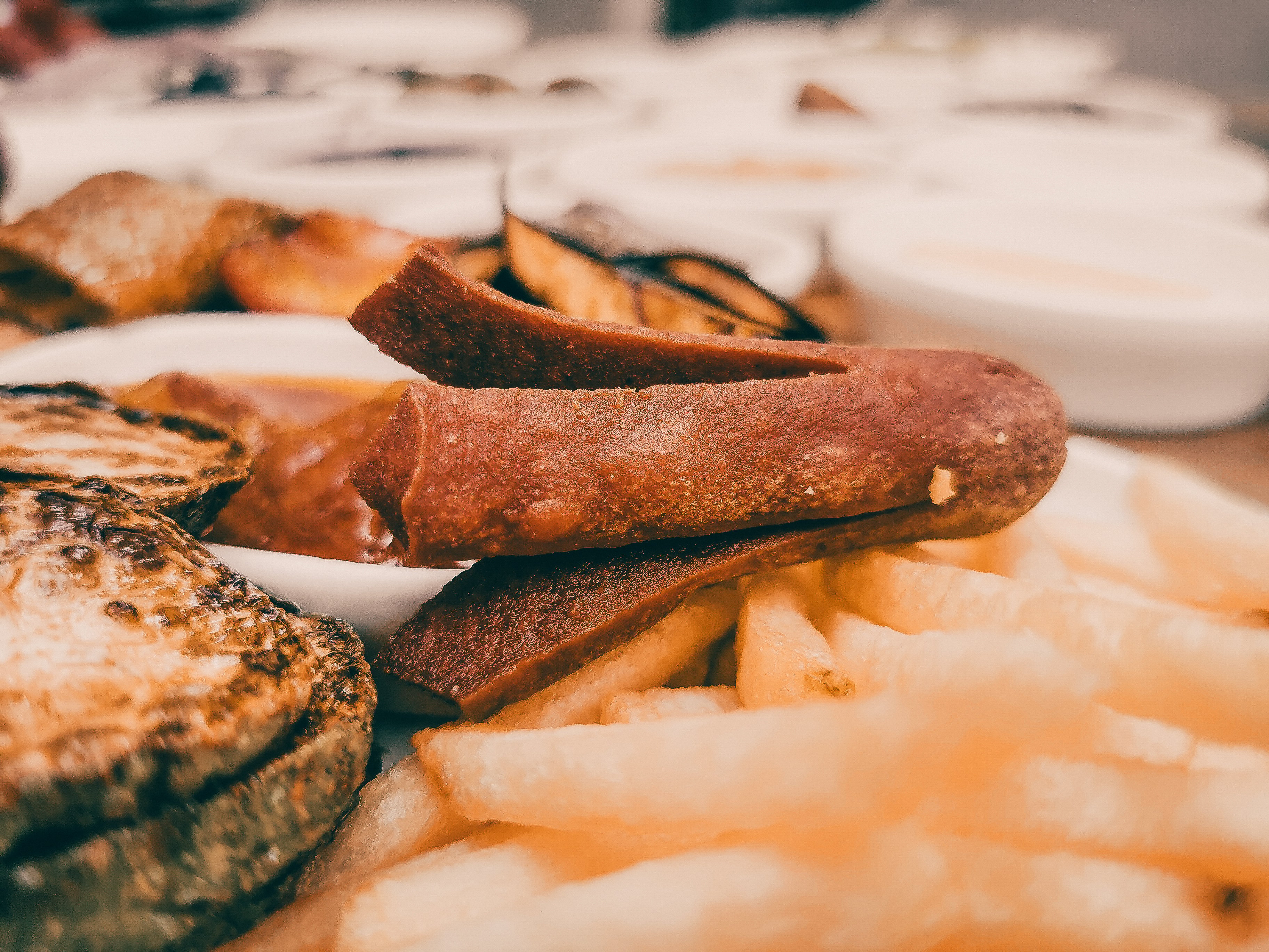 Close-up of Food on Plates · Free Stock Photo