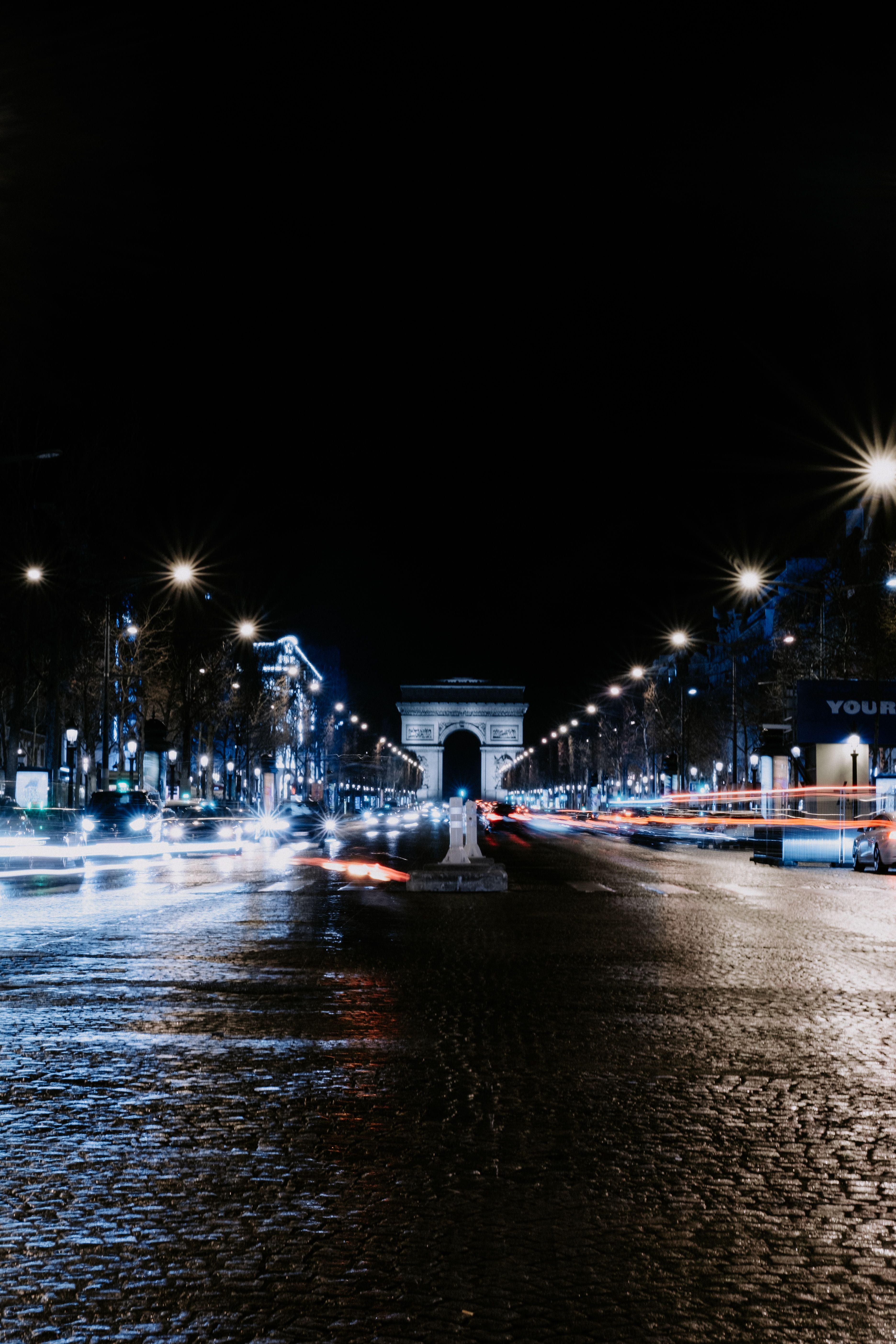 City Square in Lights at Night · Free Stock Photo