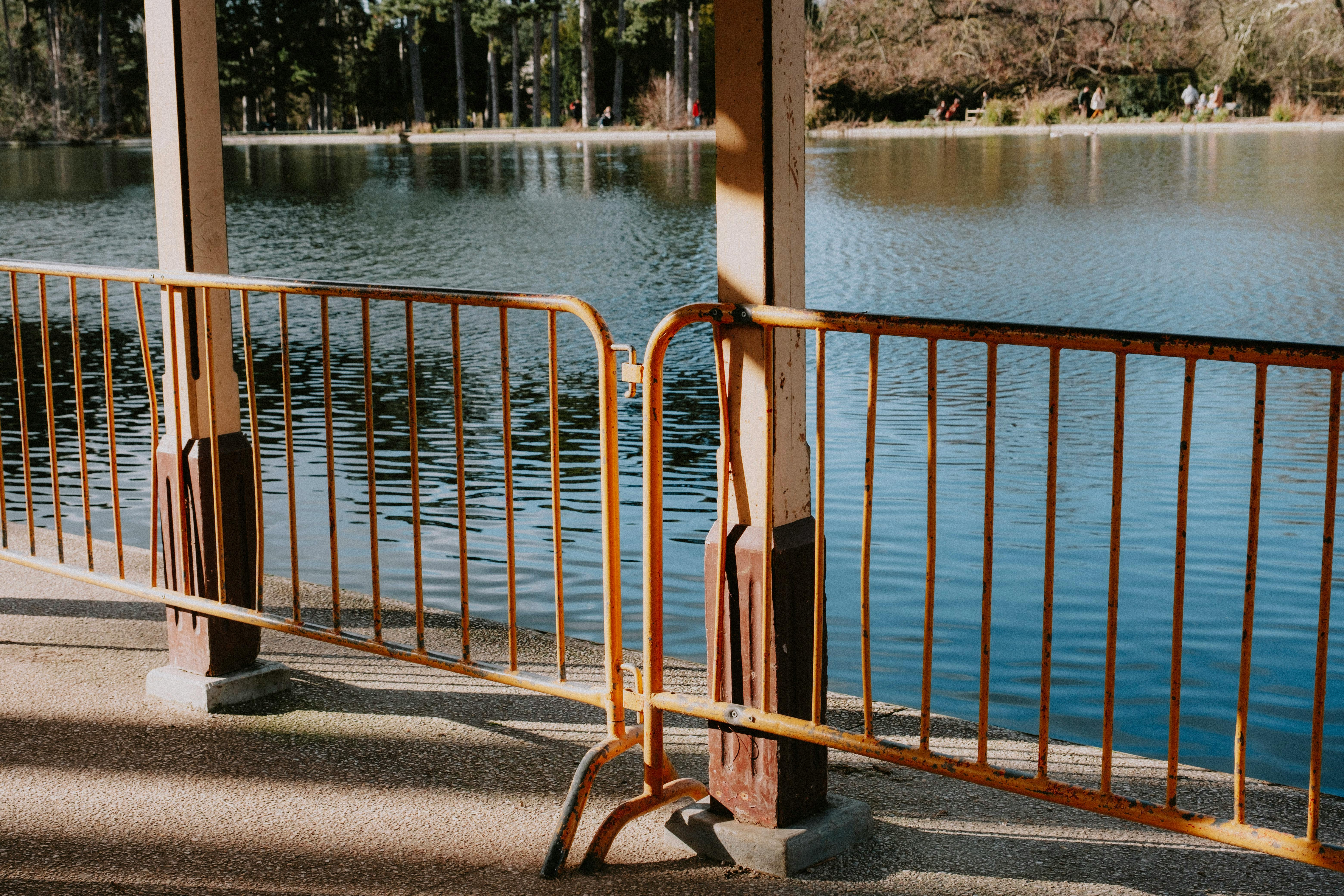 Iron Railings in Front of a Pond · Free Stock Photo