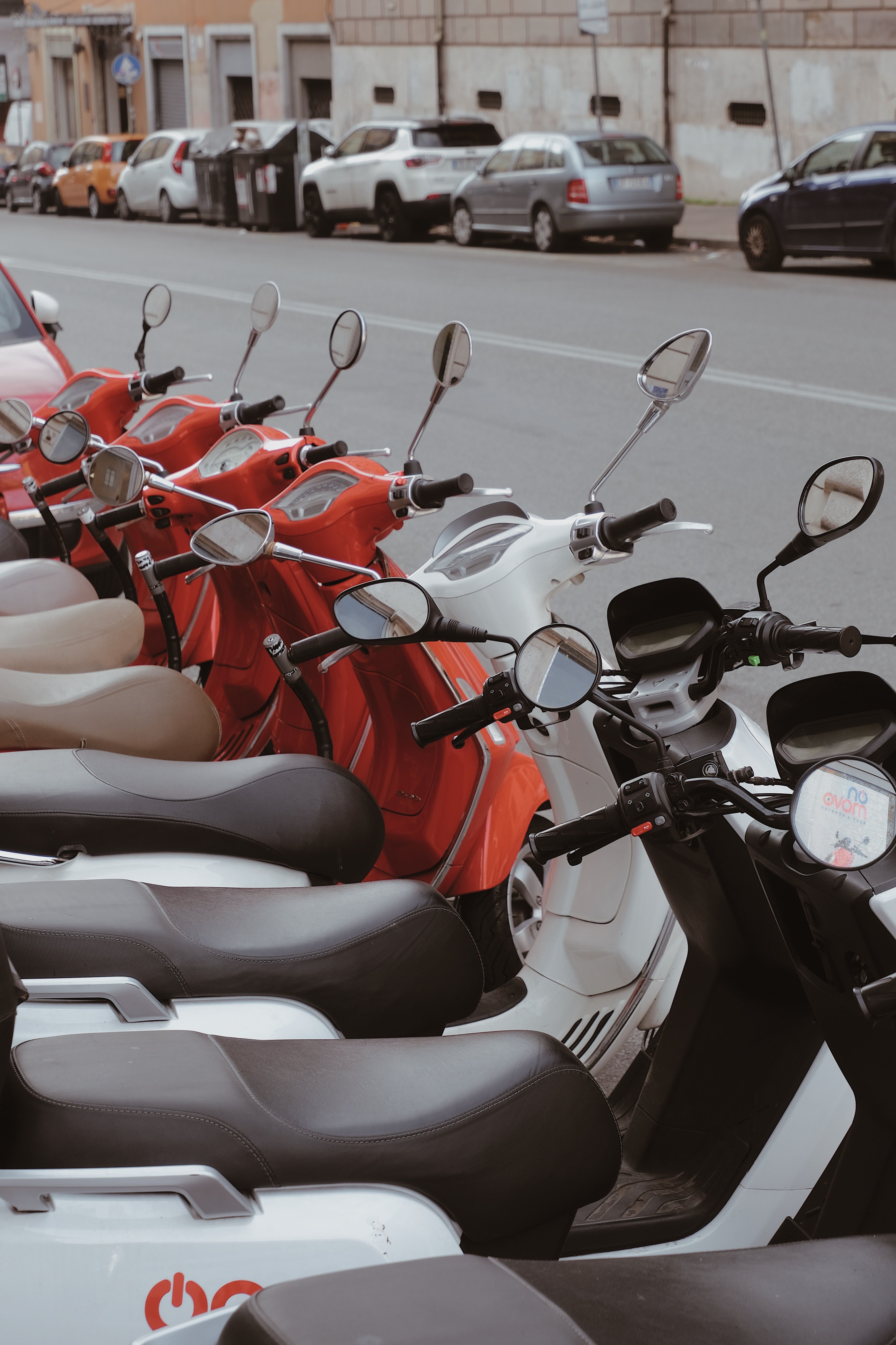 Scooters Parked in Row · Free Stock Photo
