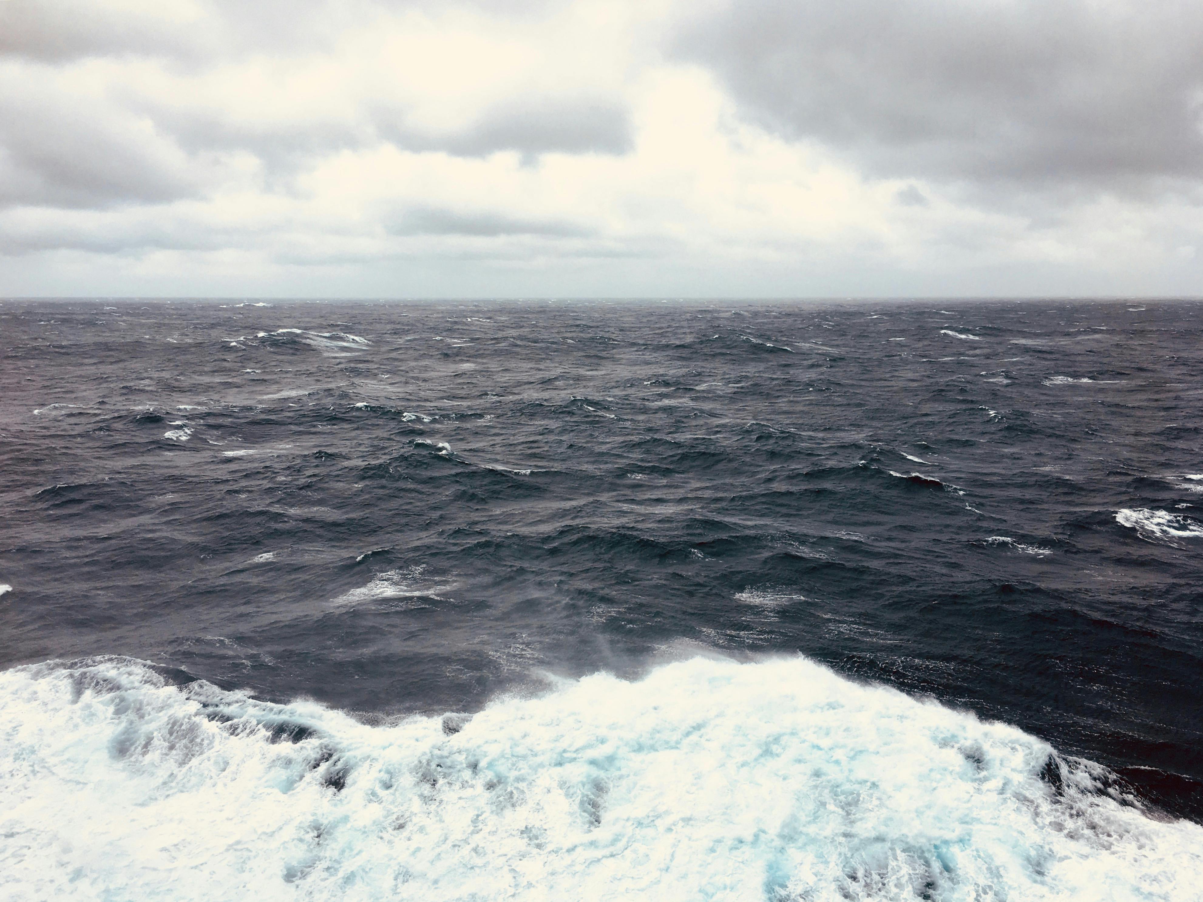 Free stock photo of atlantic ocean, choppy, dark clouds