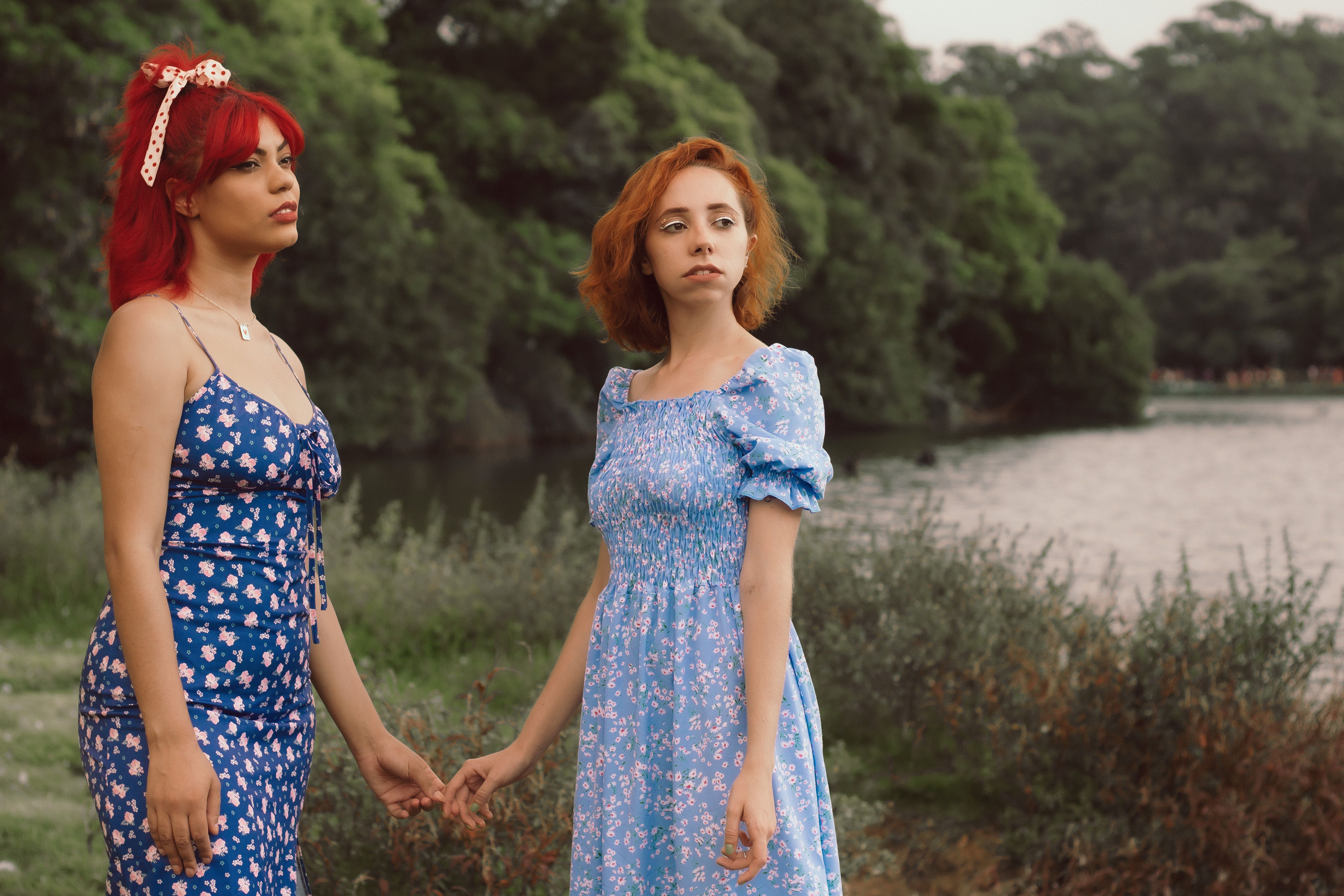 Two Women Wearing Blue Dress · Free Stock Photo