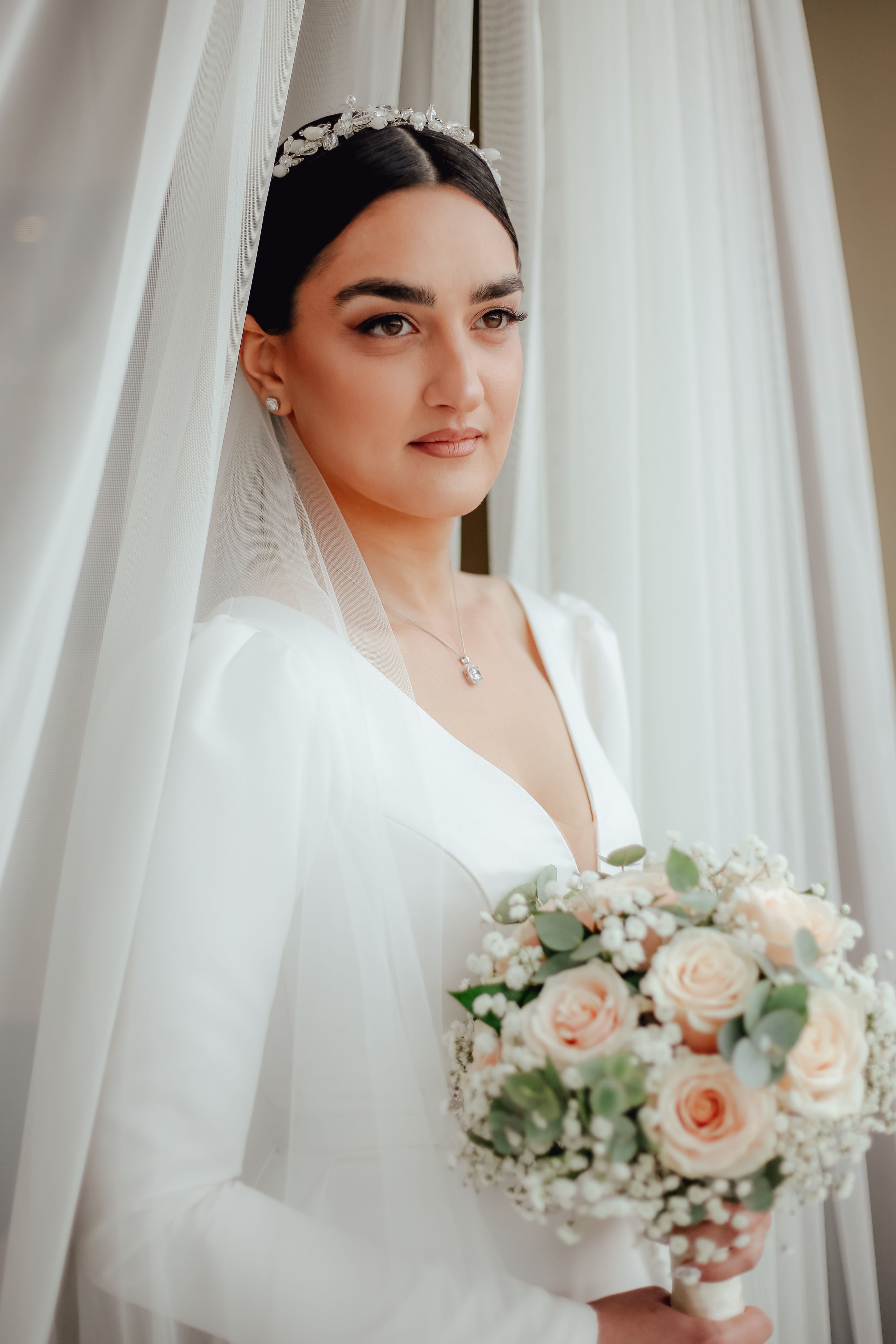 Portrait of Woman in Wedding Dress · Free Stock Photo