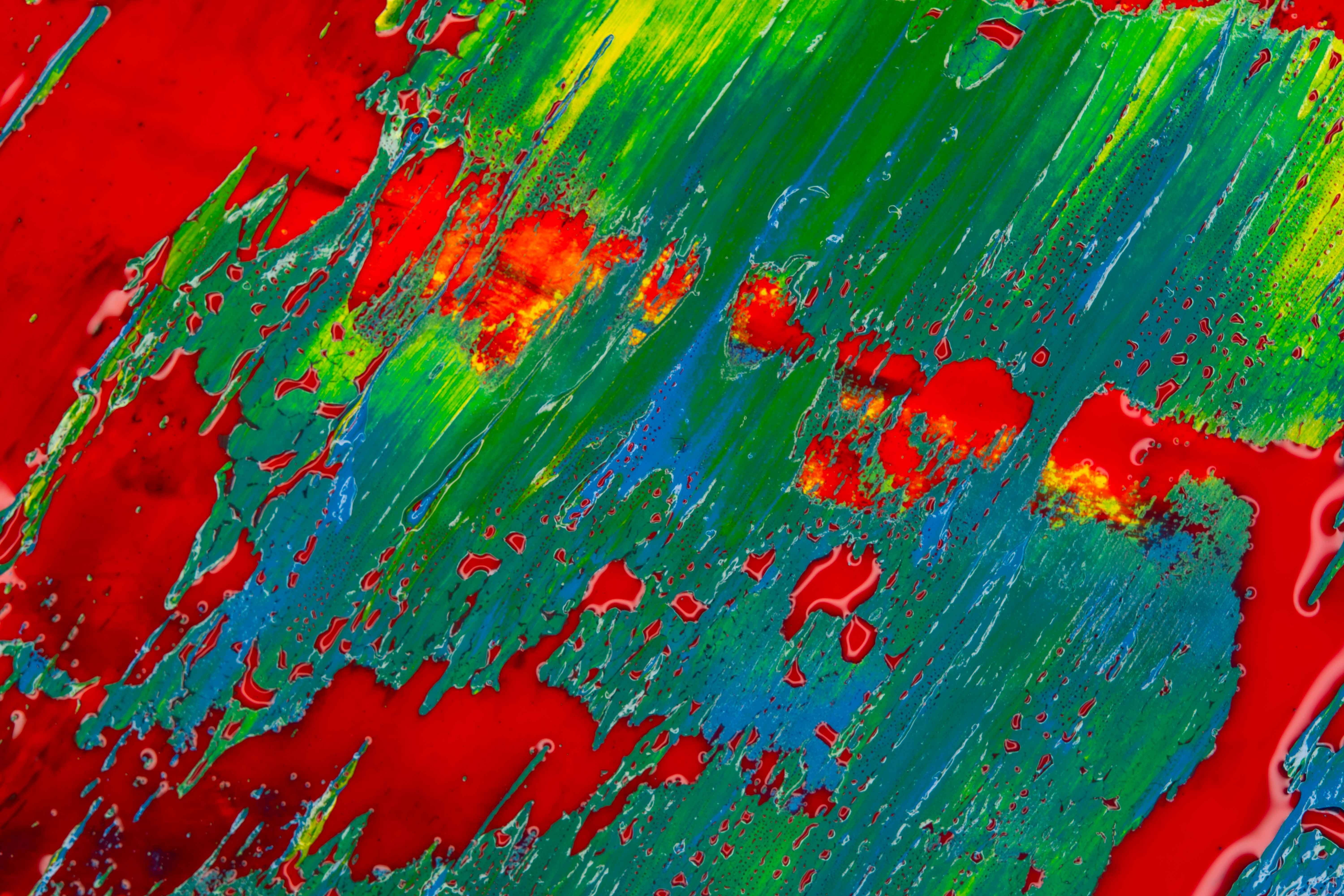 Colorful Abstract Painting on Canvas · Free Stock Photo