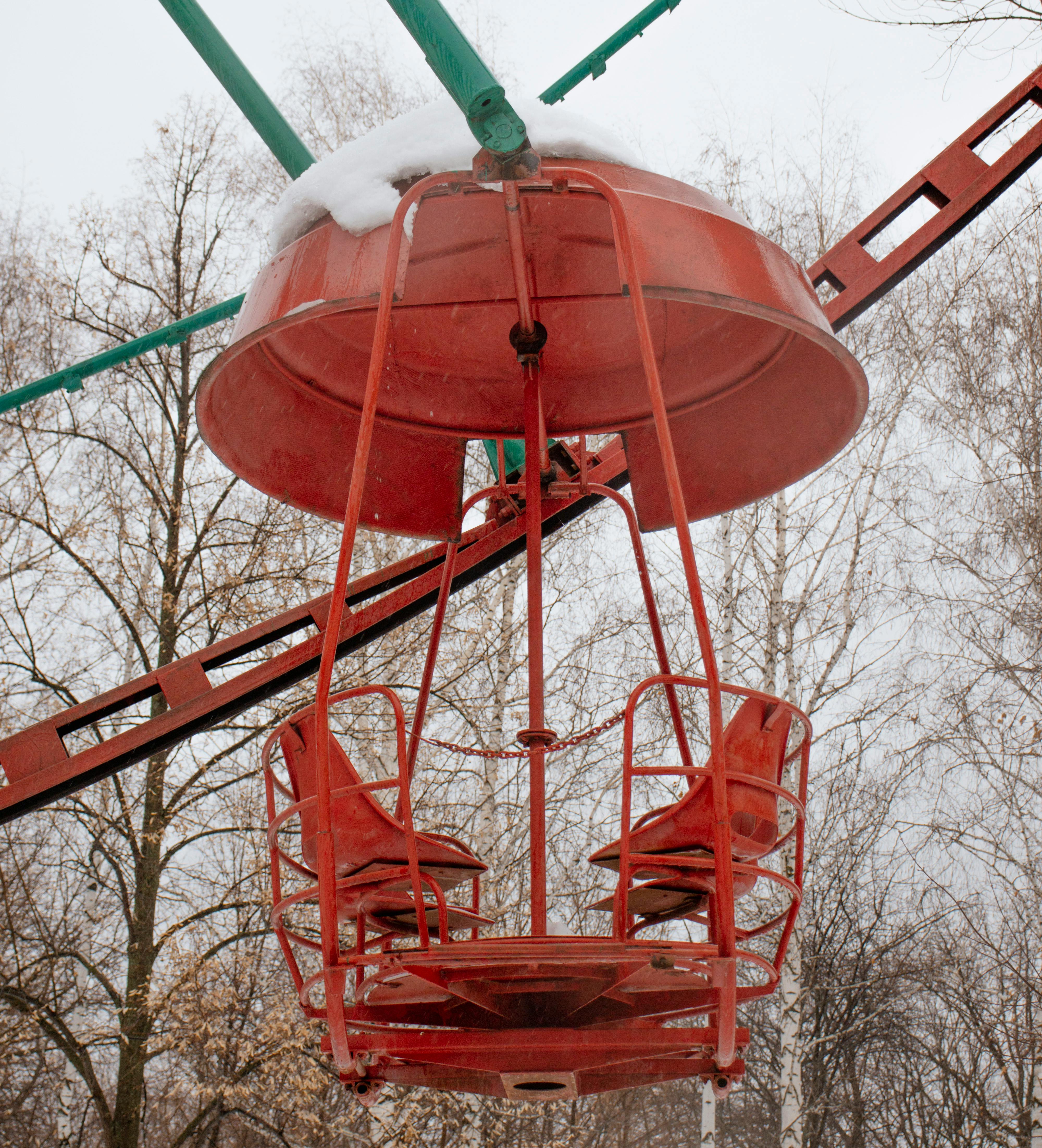 Red Ferris Wheel Seat in Close Up Shot · Free Stock Photo