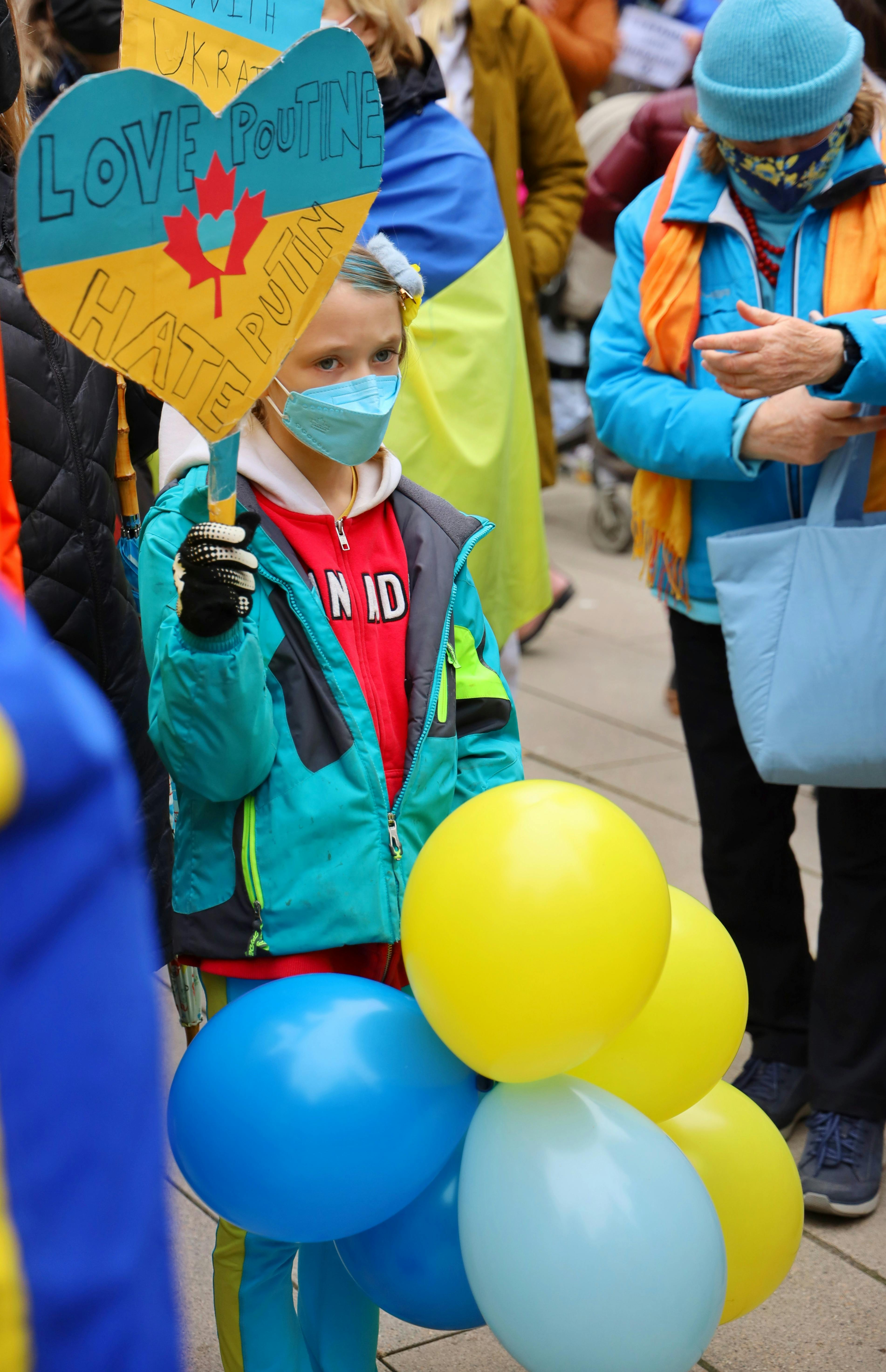 Child on Anti War Protest · Free Stock Photo