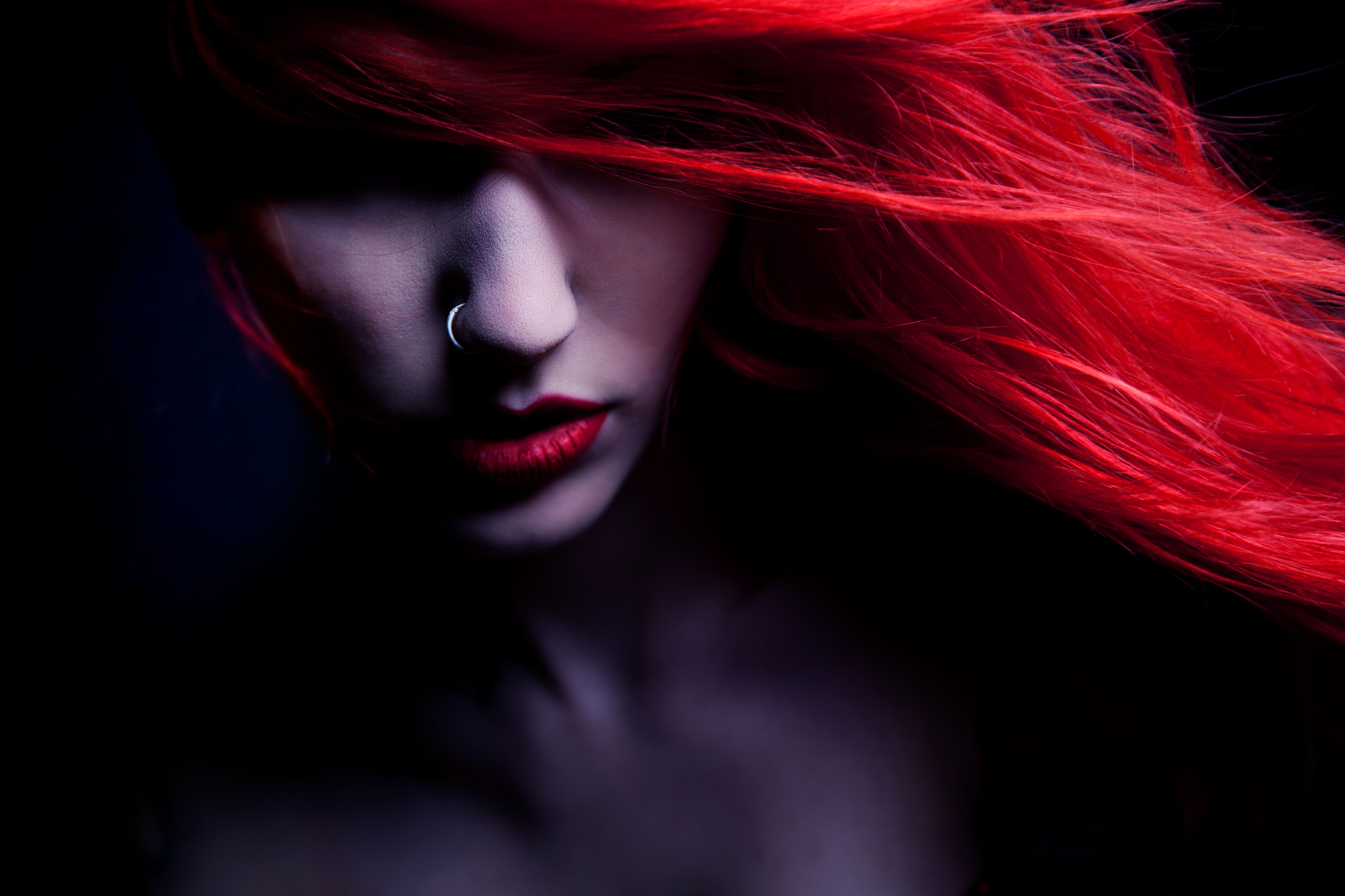 Beautiful Girl with Hair over Her Face · Free Stock Photo