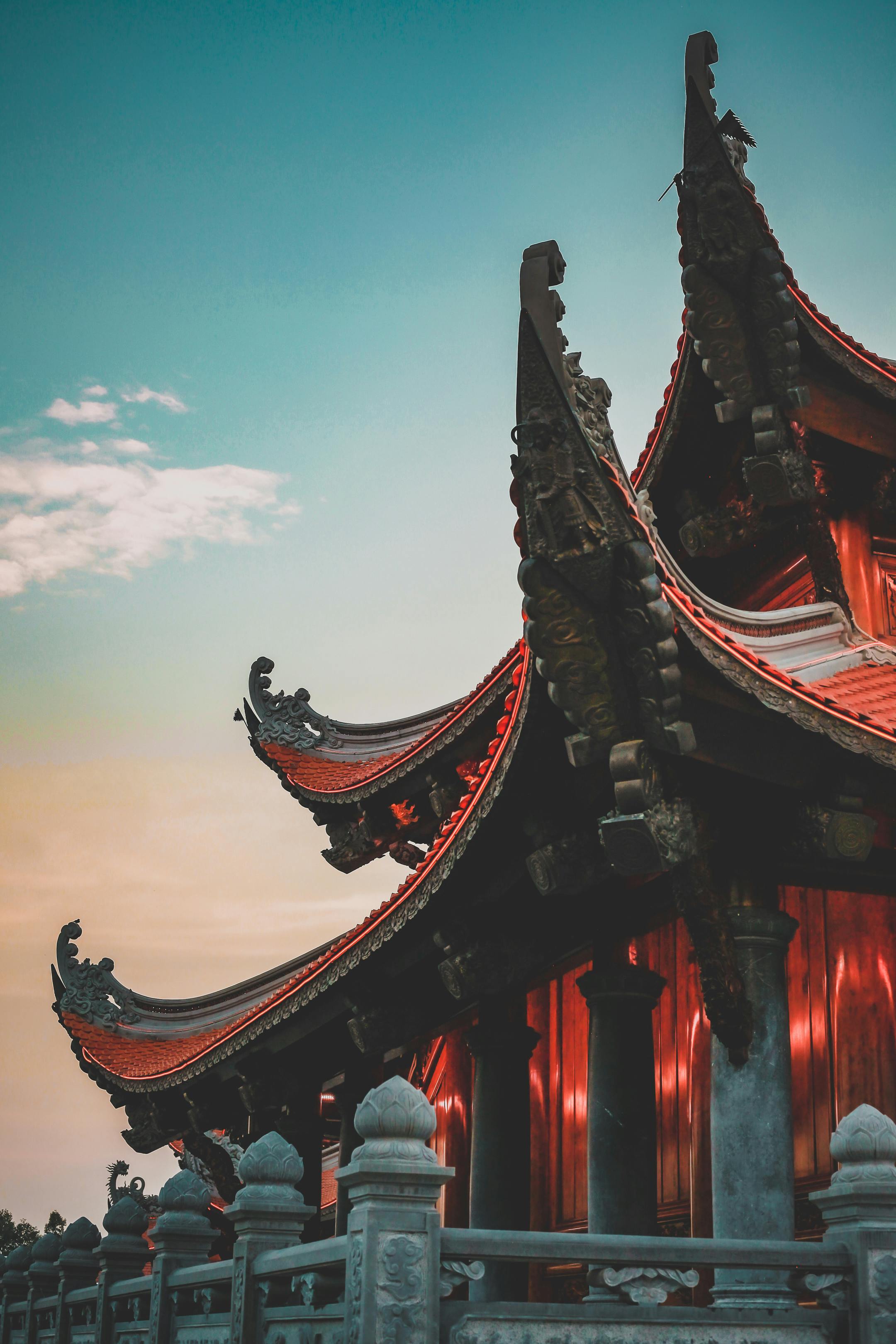 Asian Architectural Design of a Temple · Free Stock Photo