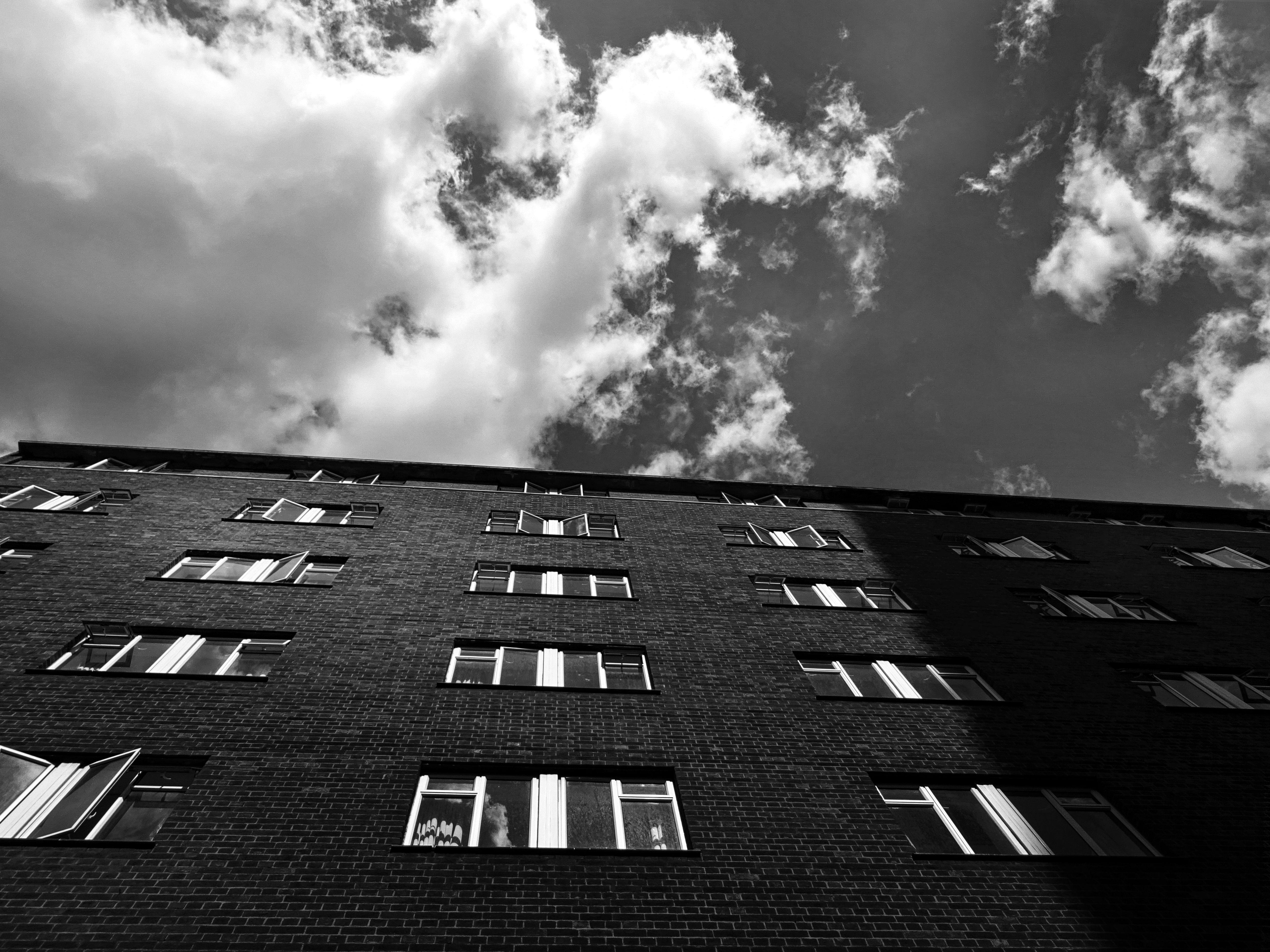 Grayscale Photography of Building · Free Stock Photo