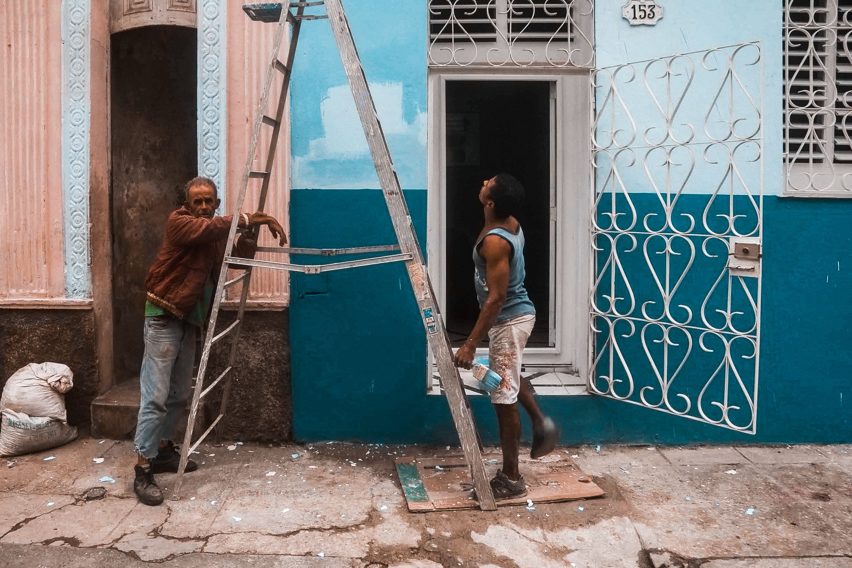 Men Working with Ladder · Free Stock Photo