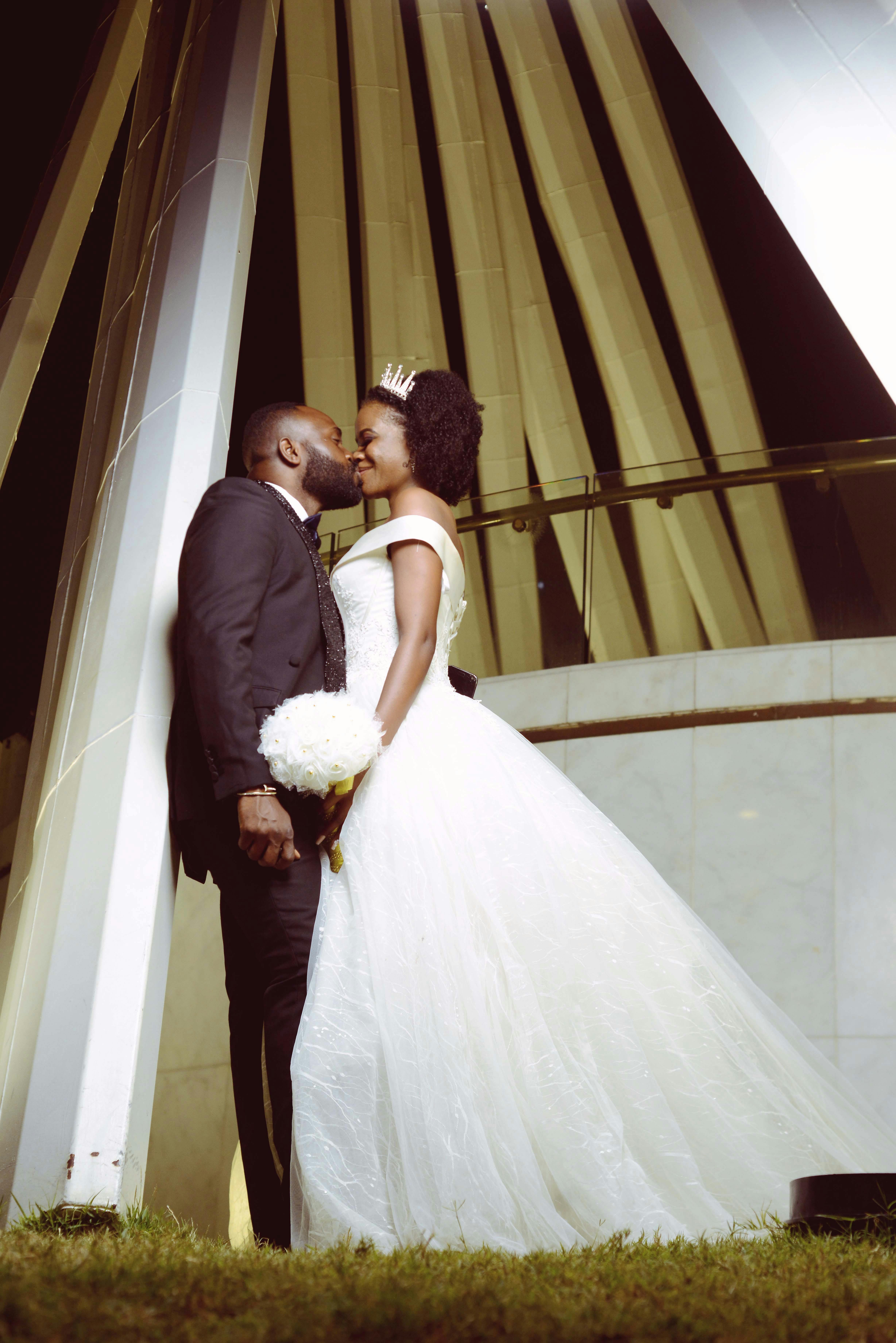 Photo of Bride and Groom Kissing · Free Stock Photo