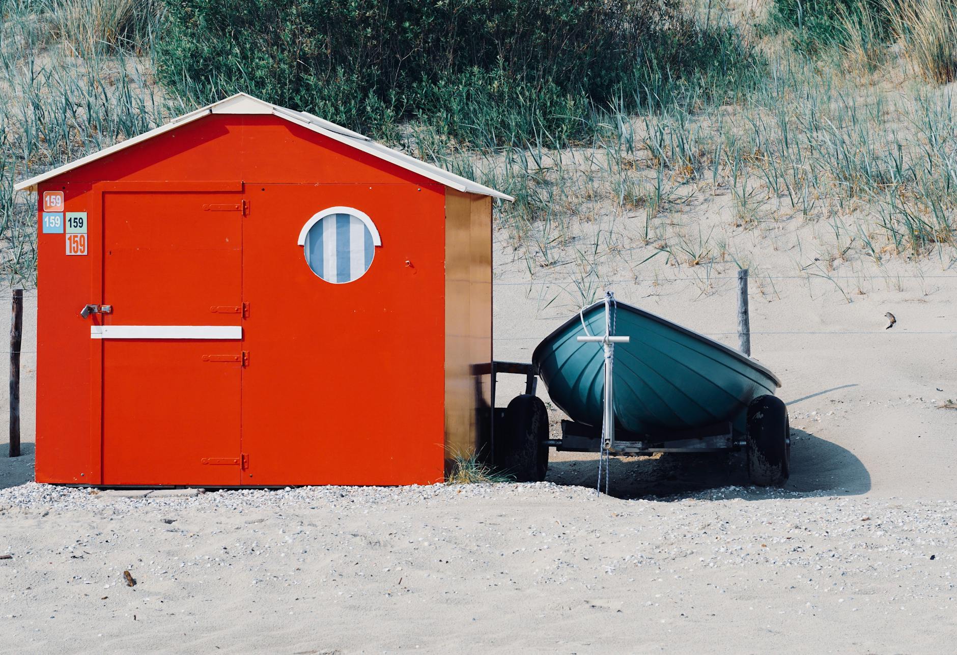 Red Steel Storage House Free Stock Photo red-steel-storage-house-free-stock-photo