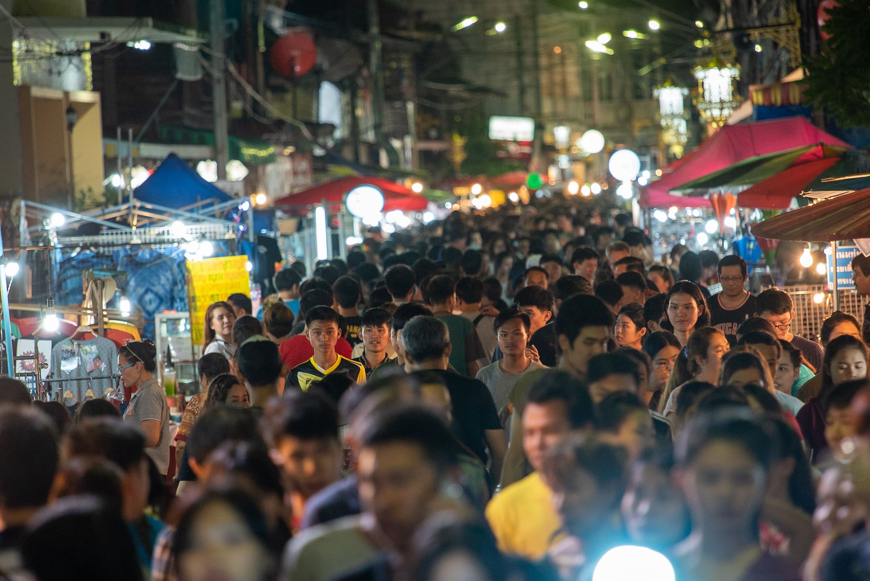 People Walking on Street during Nighttime · Free Stock Photo