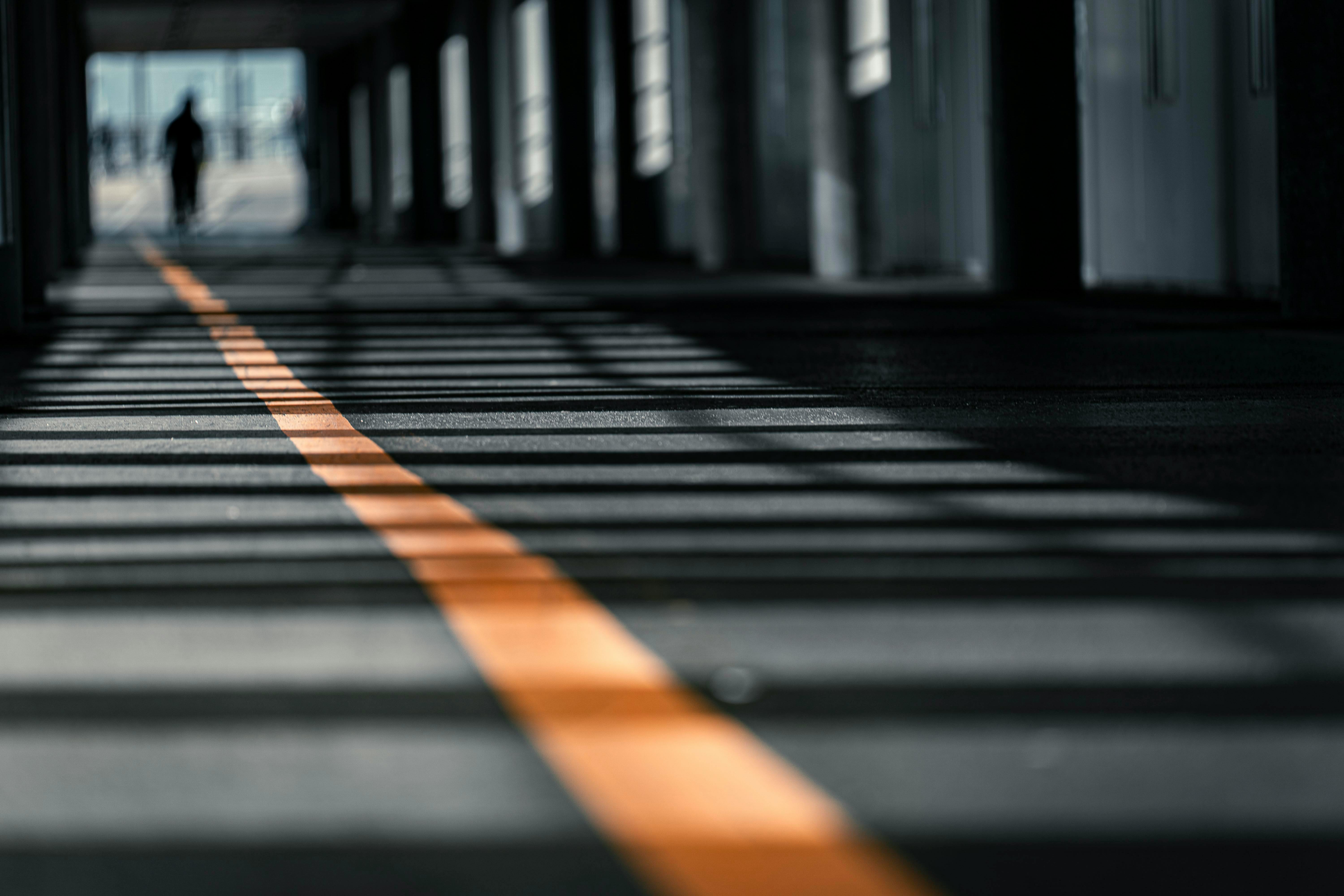 White Lines on the Ground · Free Stock Photo