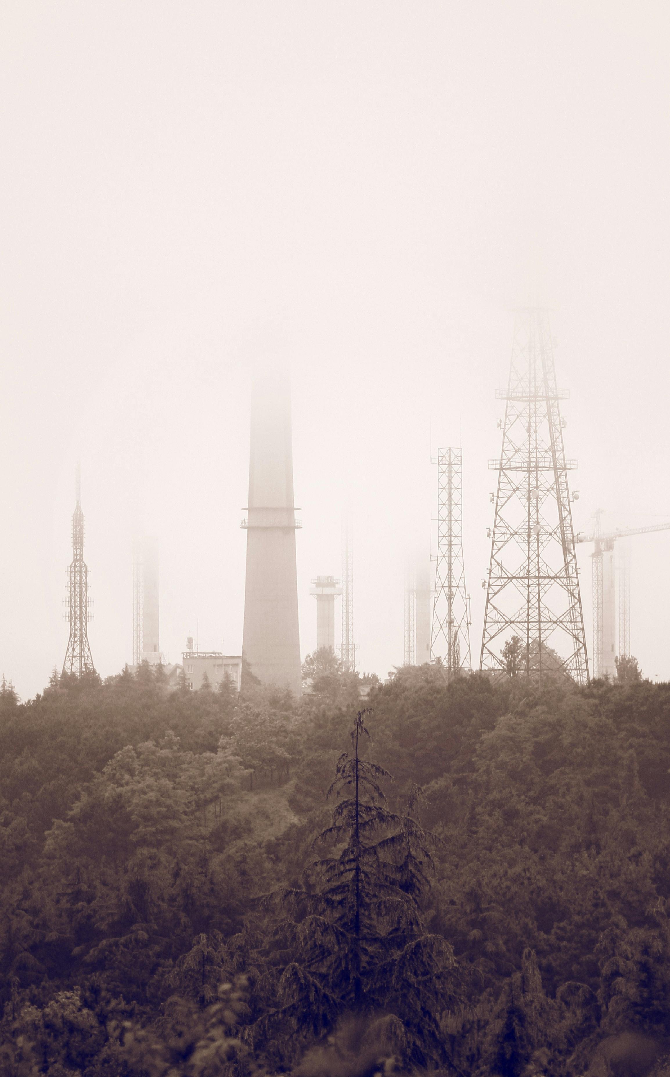 Green Trees Near White Tower · Free Stock Photo