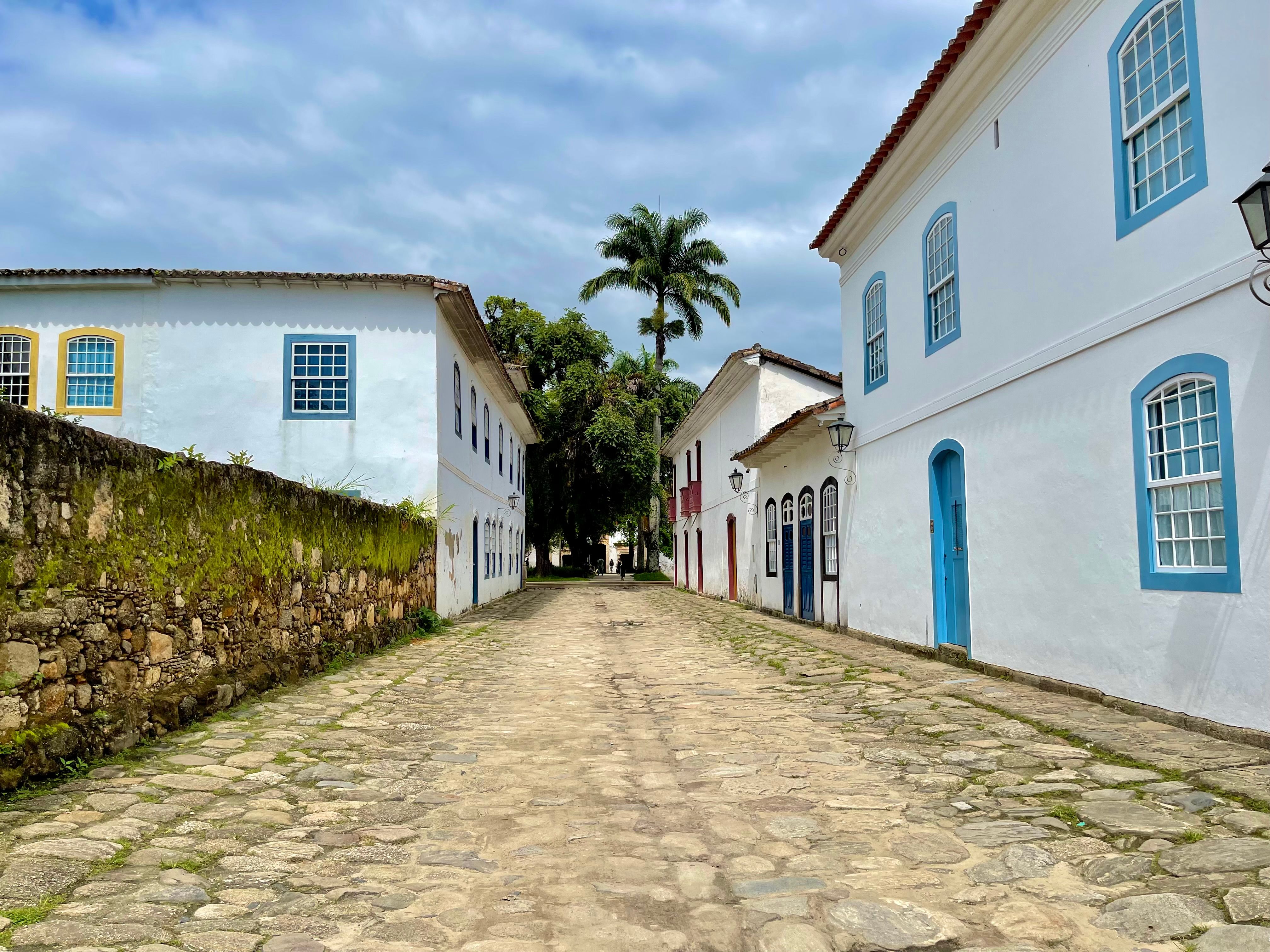 Cobblestone Street Between Houses · Free Stock Photo