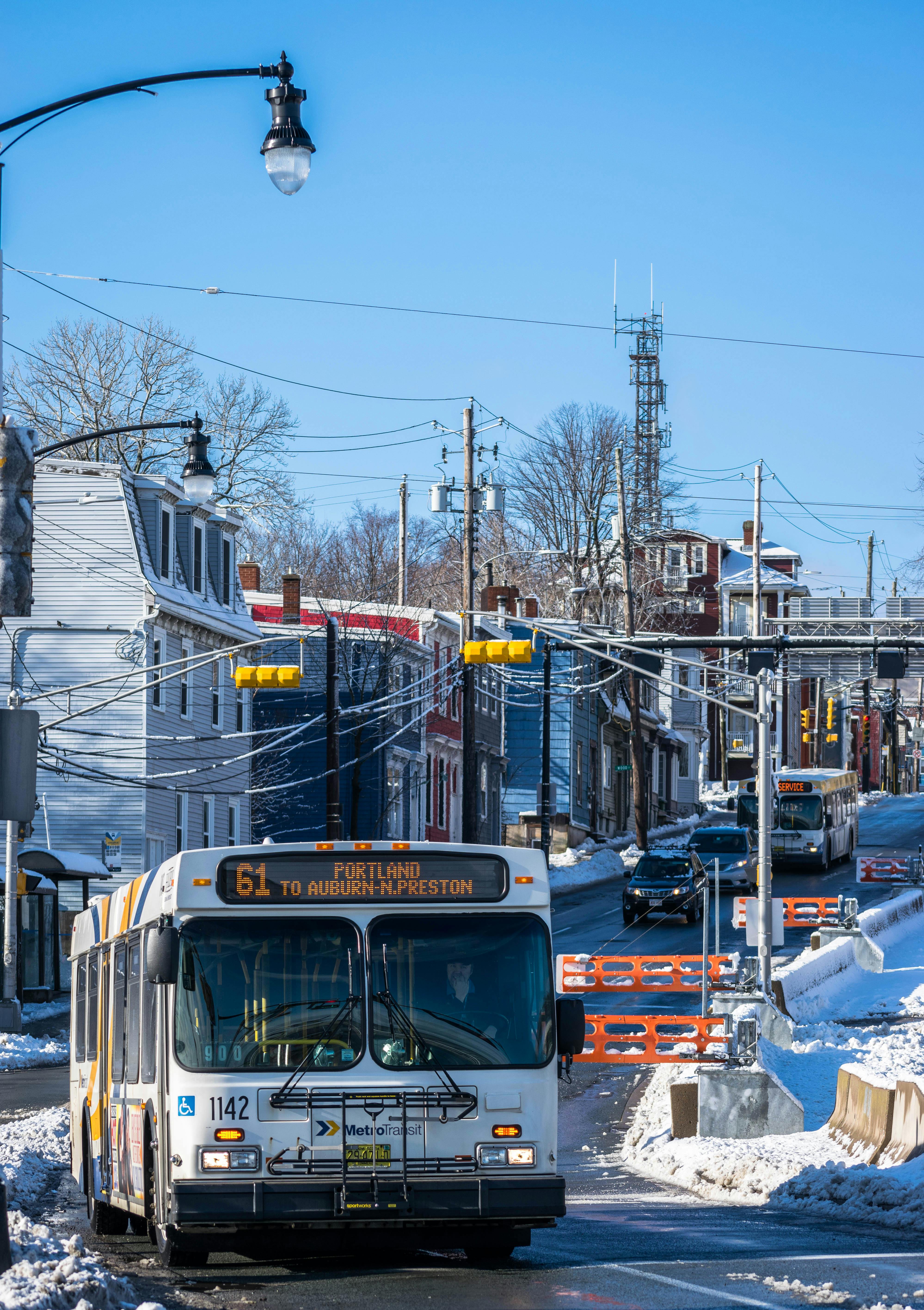 White Bus on the Road · Free Stock Photo