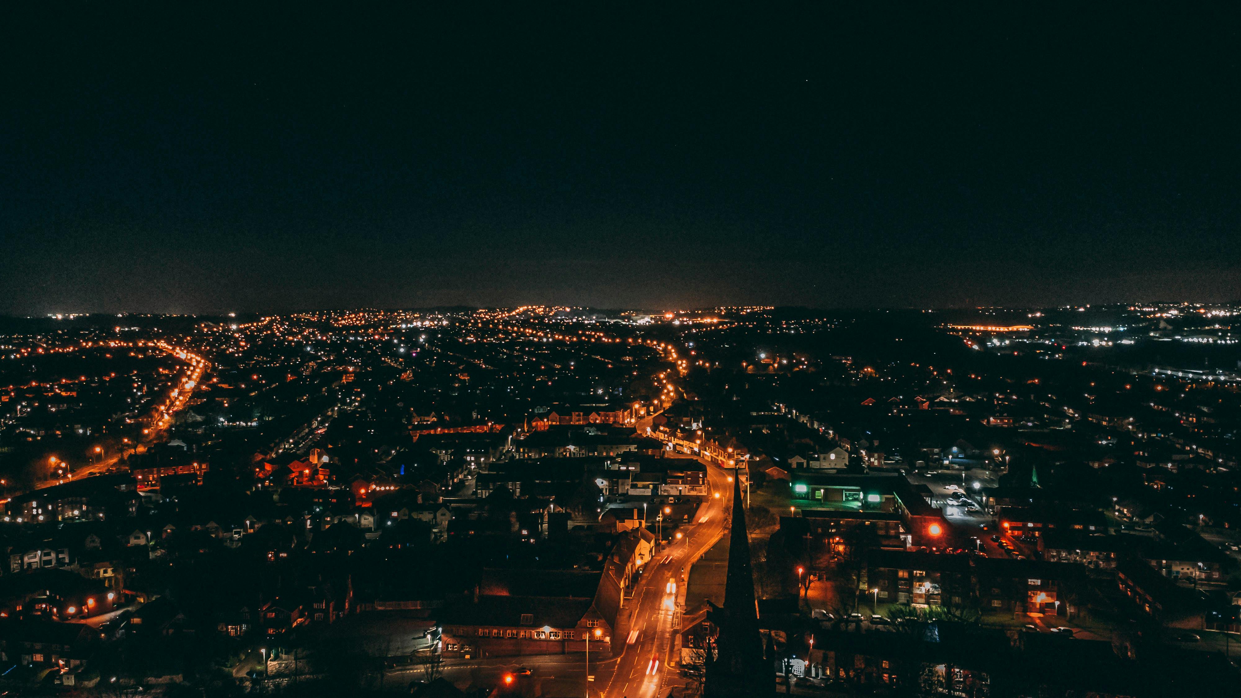 Scenic View of City Lights at Night · Free Stock Photo