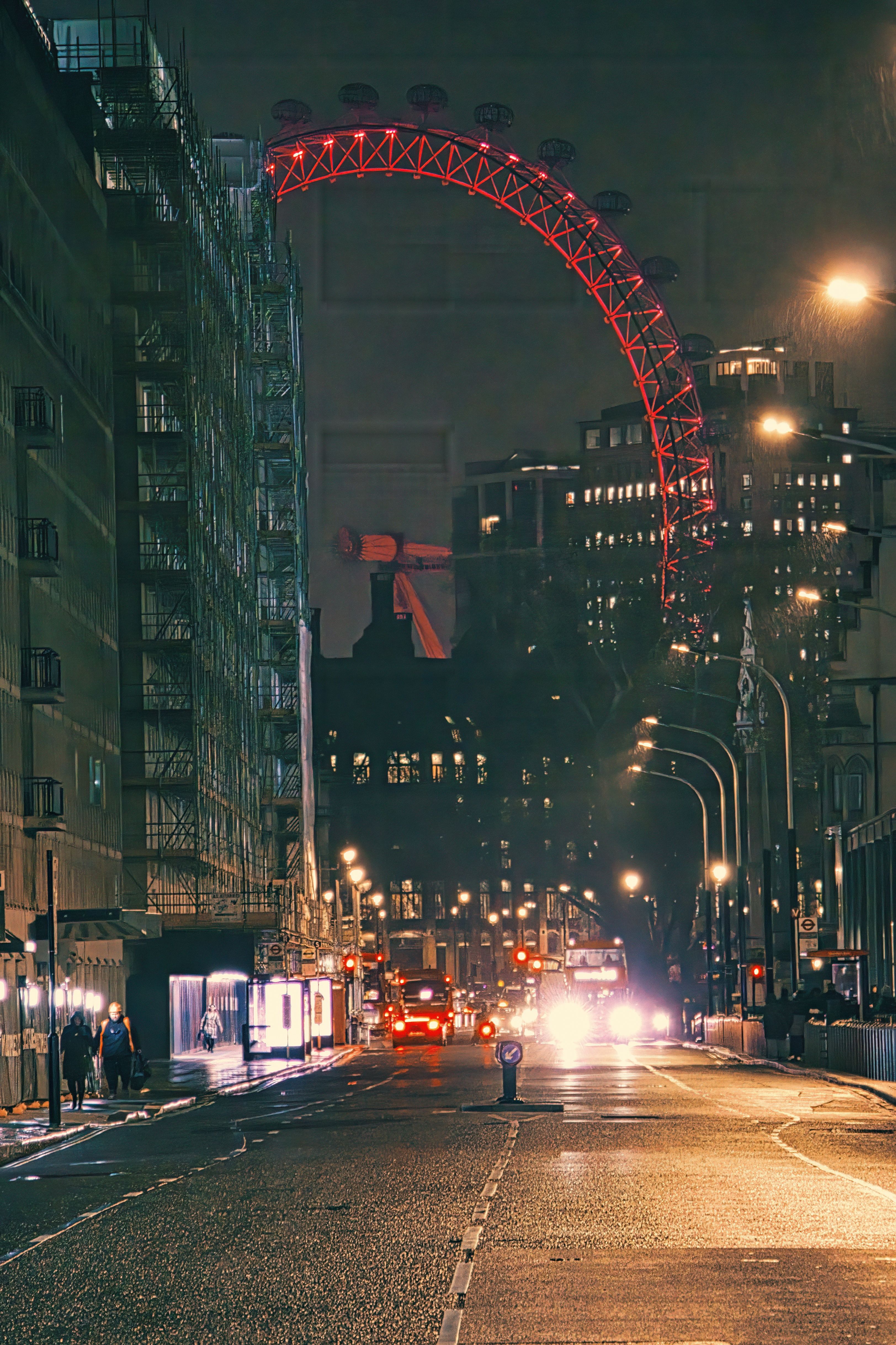 People Walking on the Street at Night · Free Stock Photo
