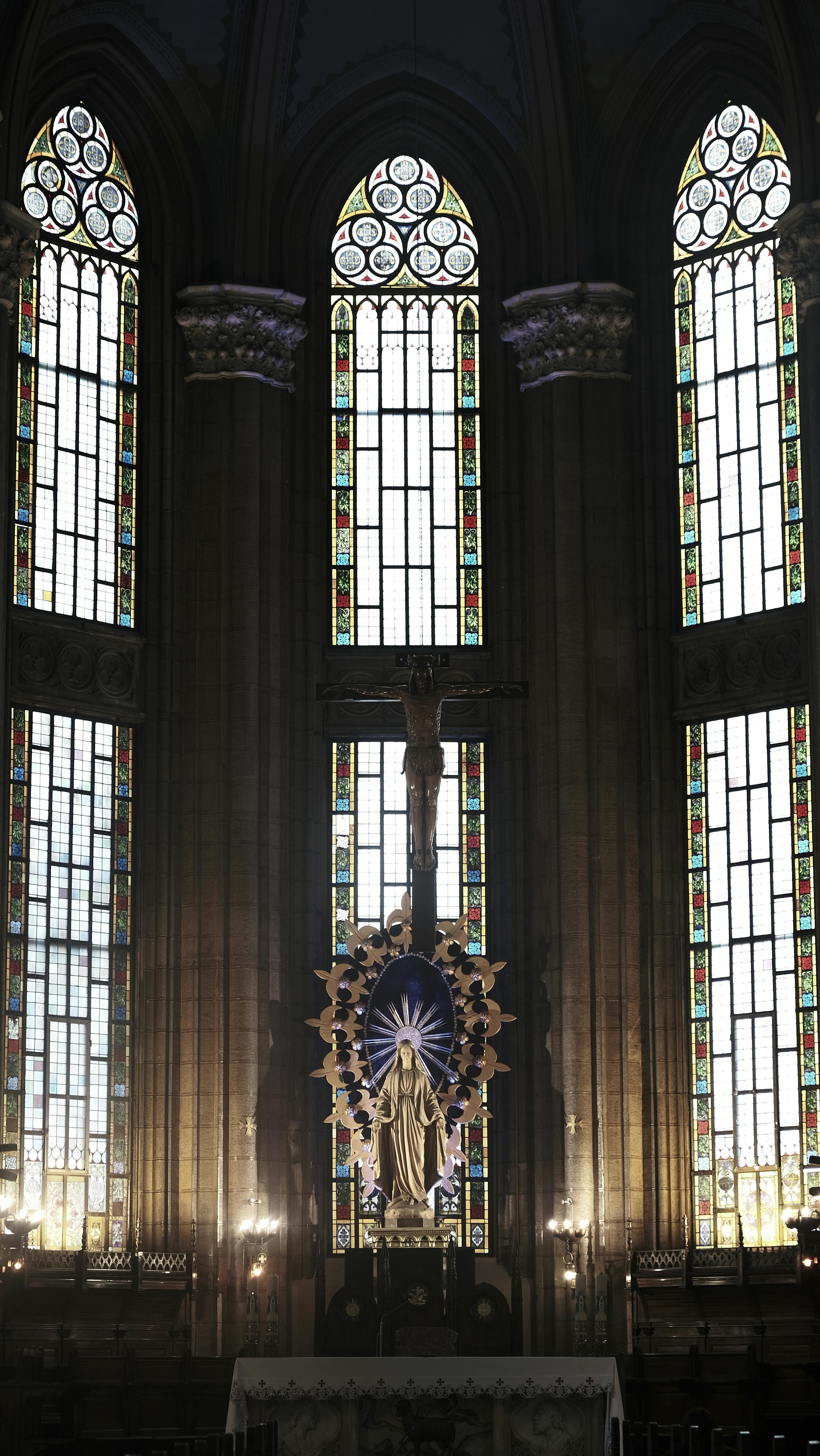 White and Gold Floral Glass Window · Free Stock Photo