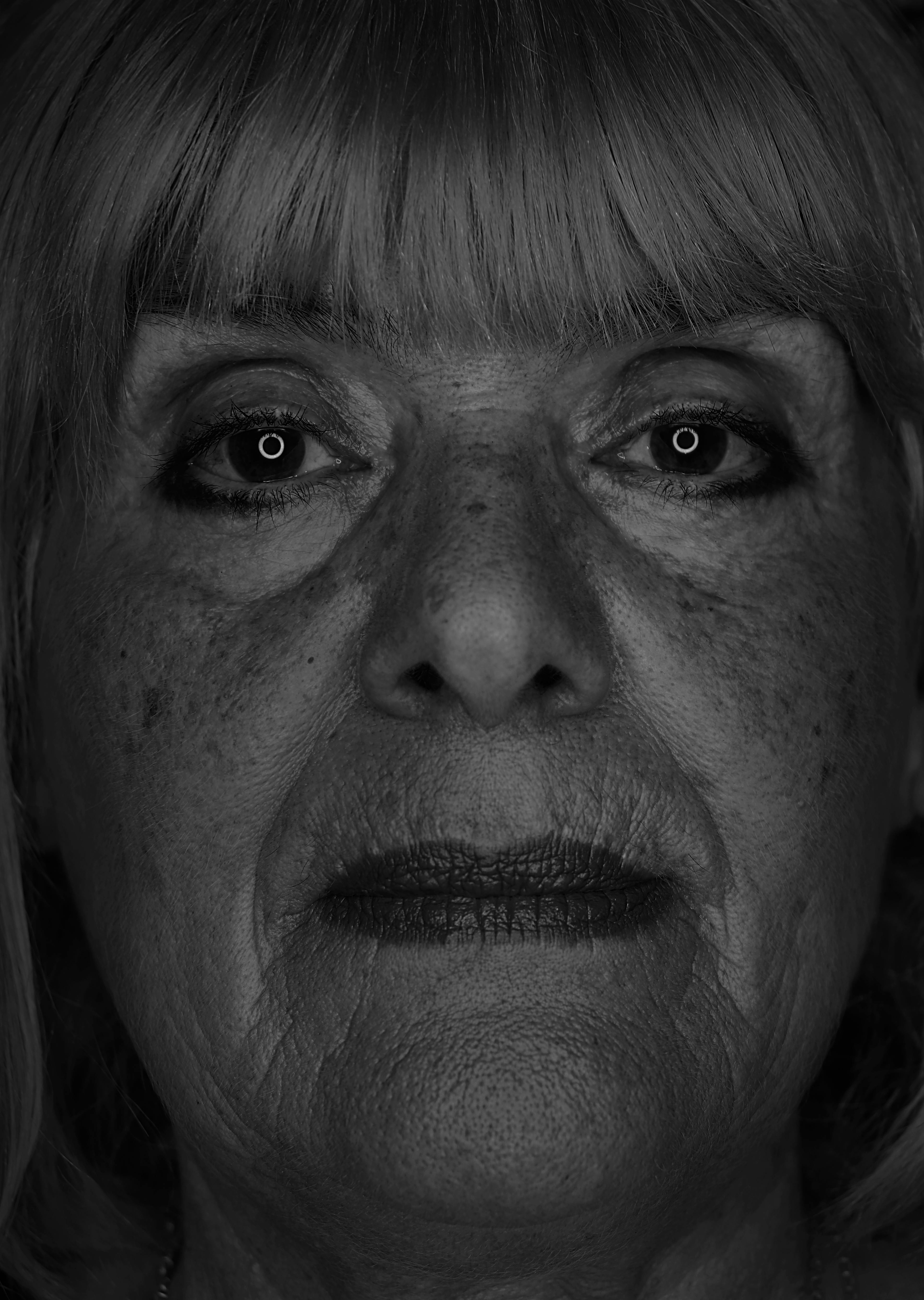 Monochrome Photo of Woman's Face · Free Stock Photo