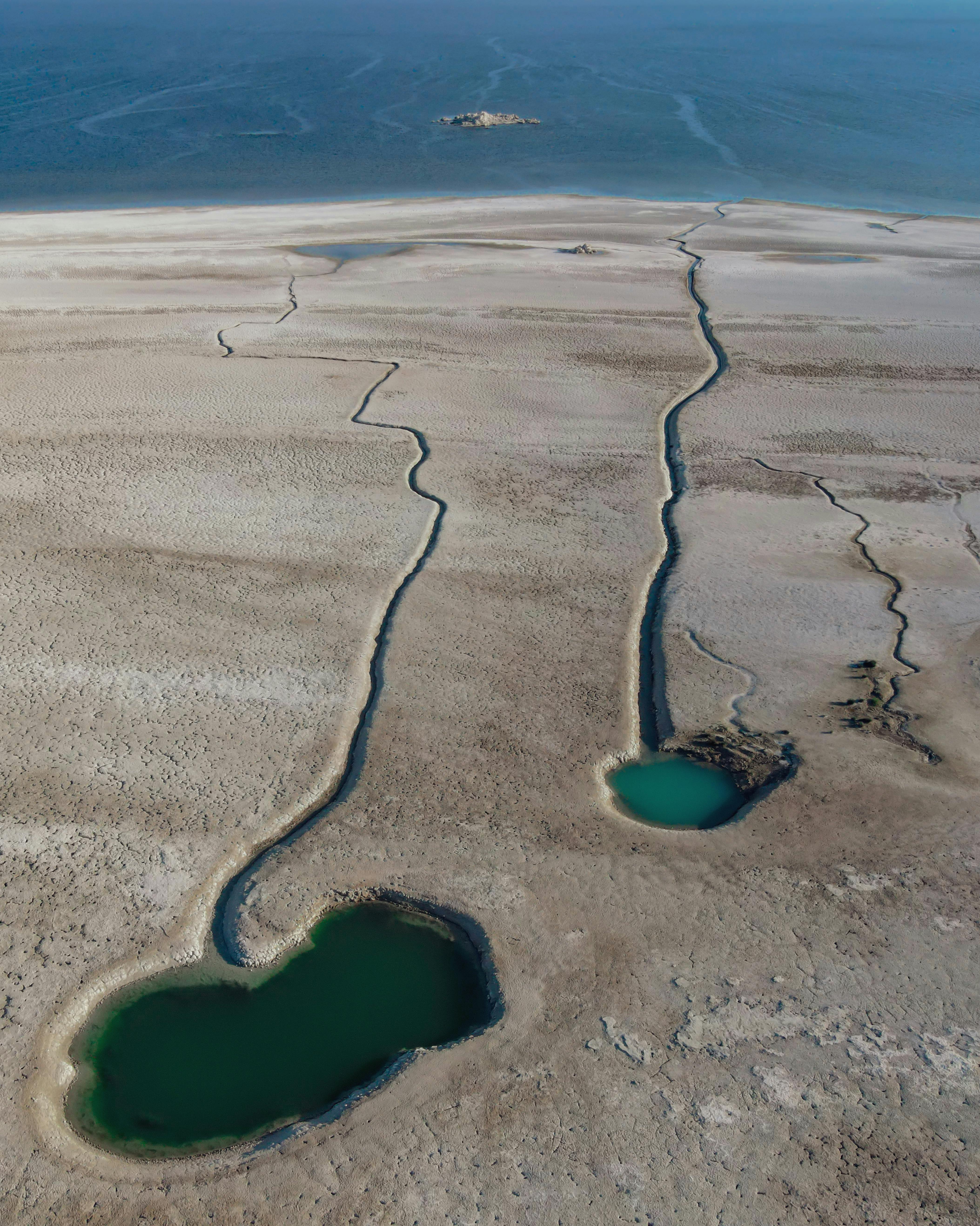 Two Lakes in a Barren Ground · Free Stock Photo