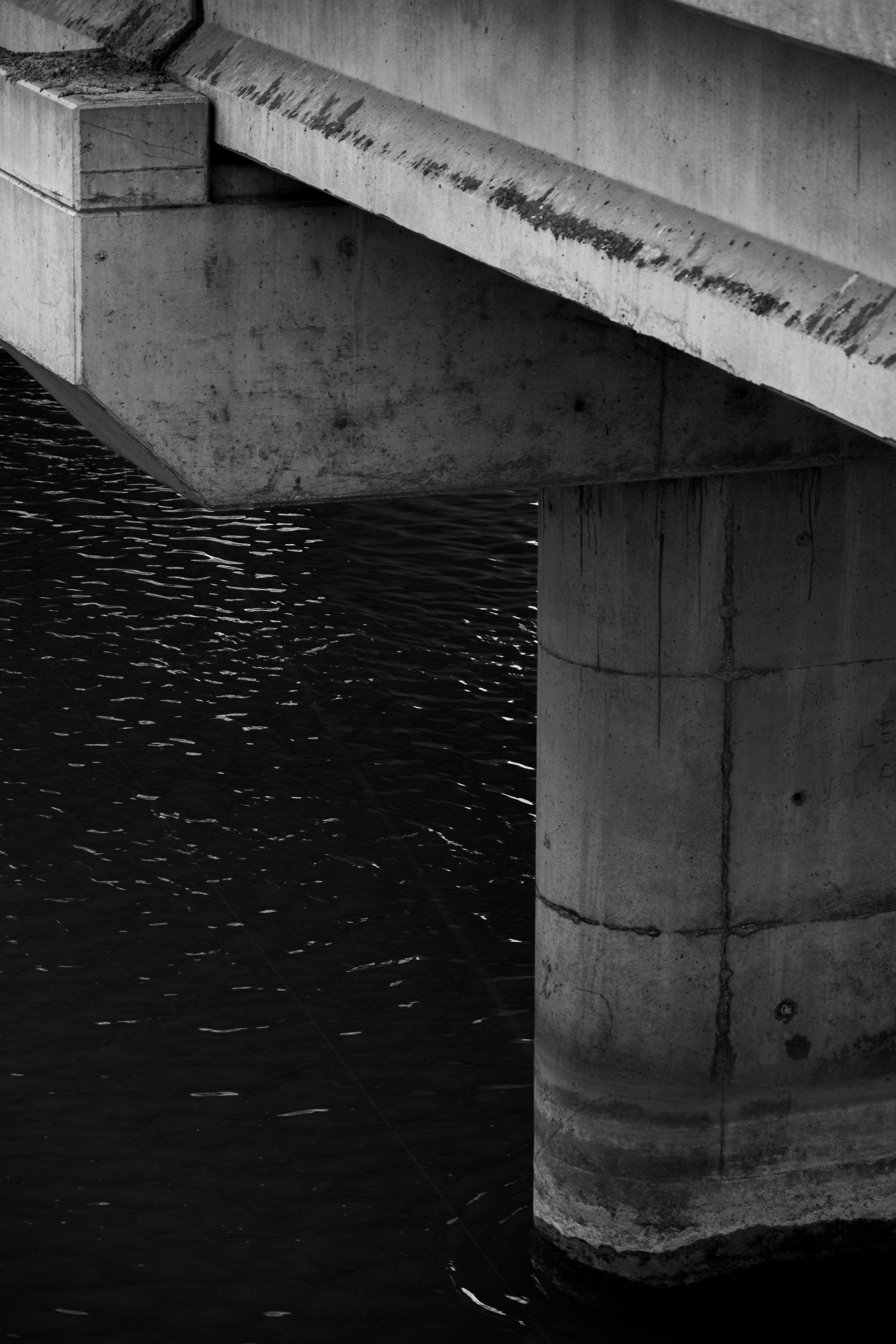 Grayscale Photo of Concrete Bridge · Free Stock Photo
