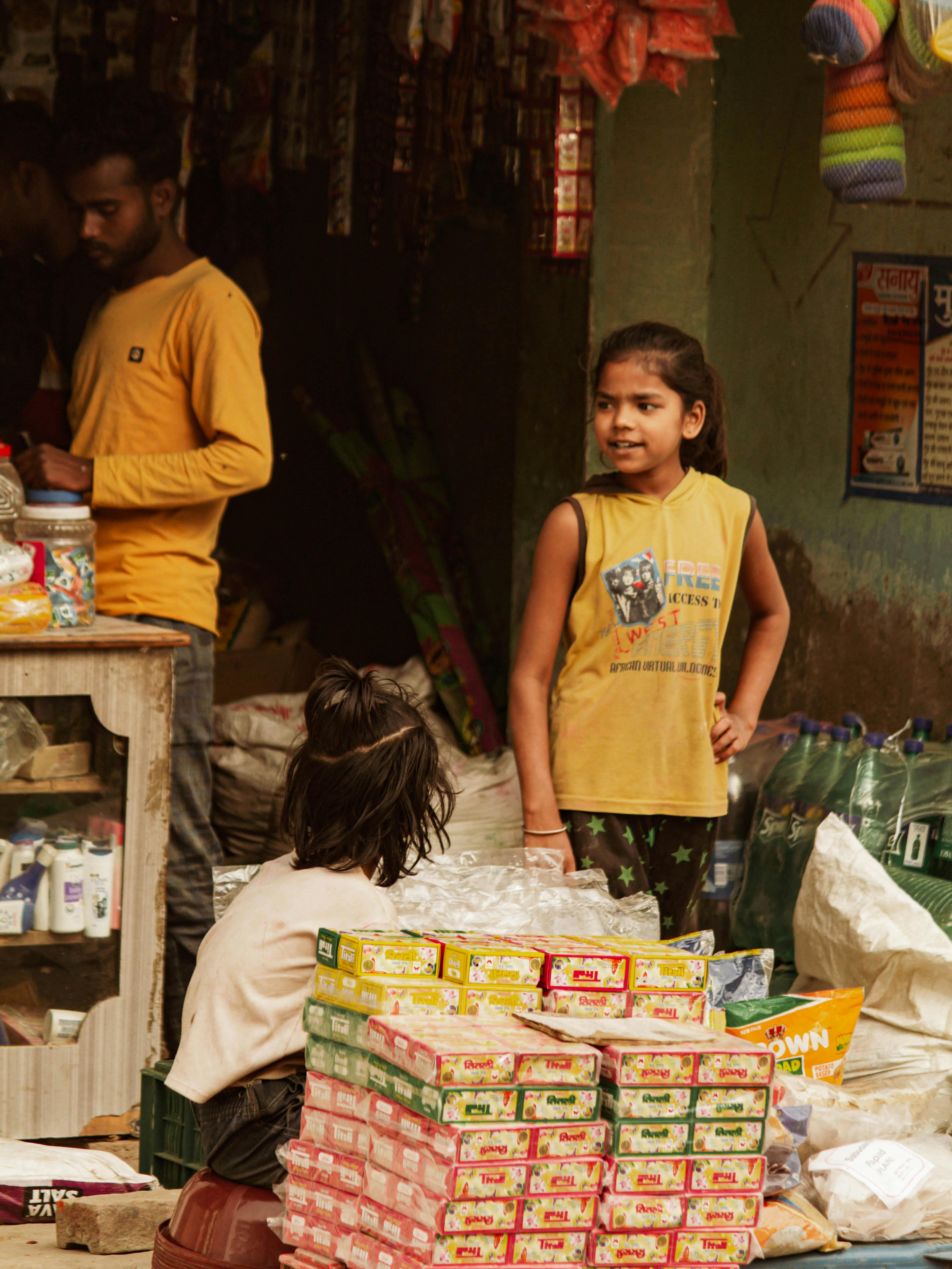 Kids in Store · Free Stock Photo