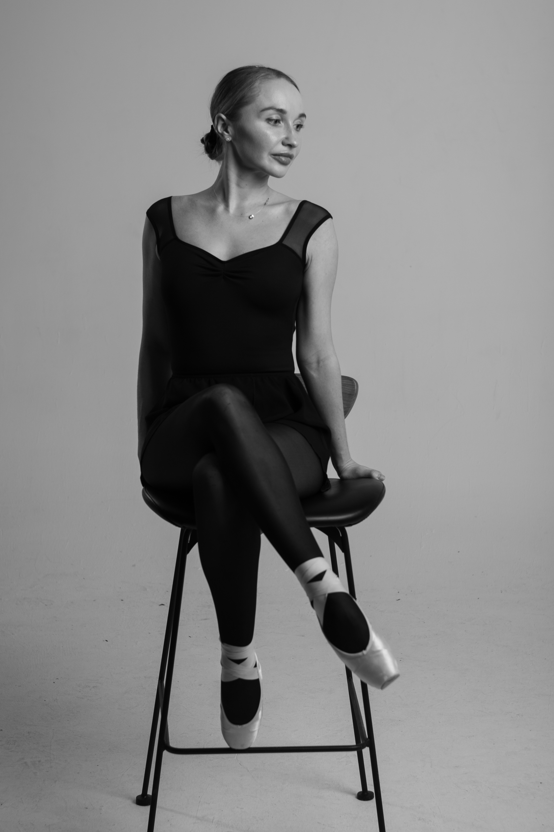Grayscale Photo of Woman Wearing Ballet Shoes · Free Stock Photo