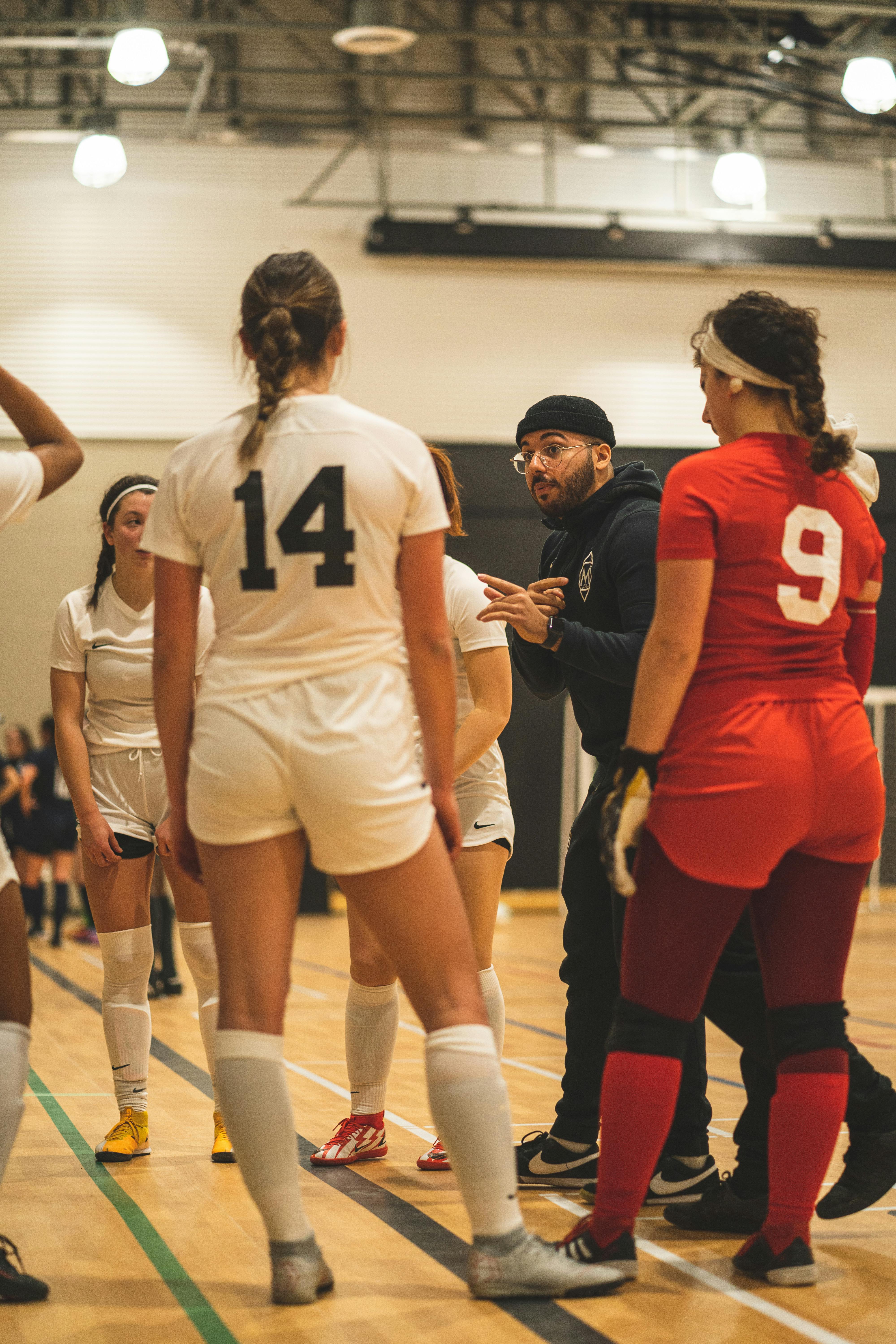 Girls Playing Indoor Soccer · Free Stock Photo