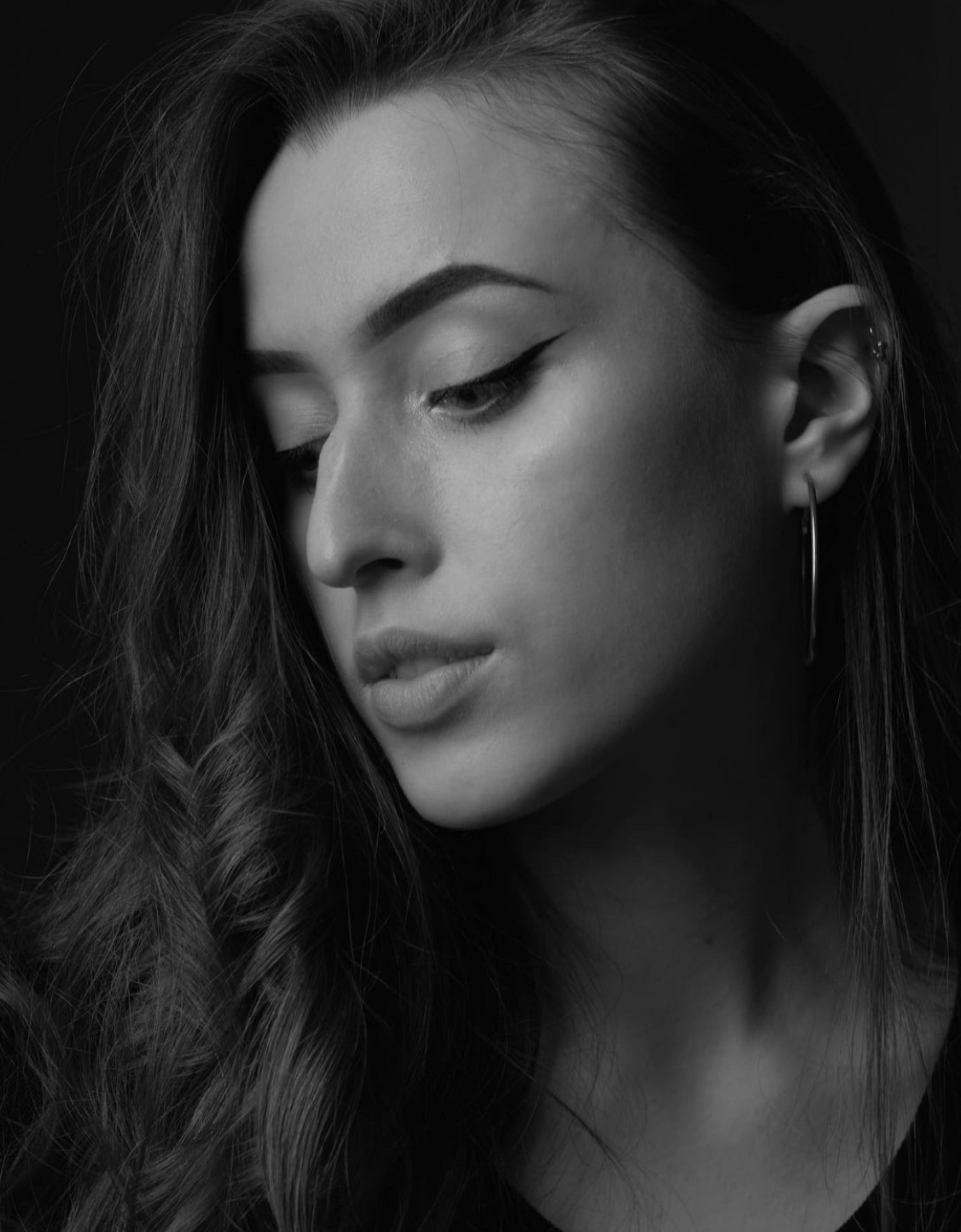 Grayscale Photography of Woman's Face · Free Stock Photo