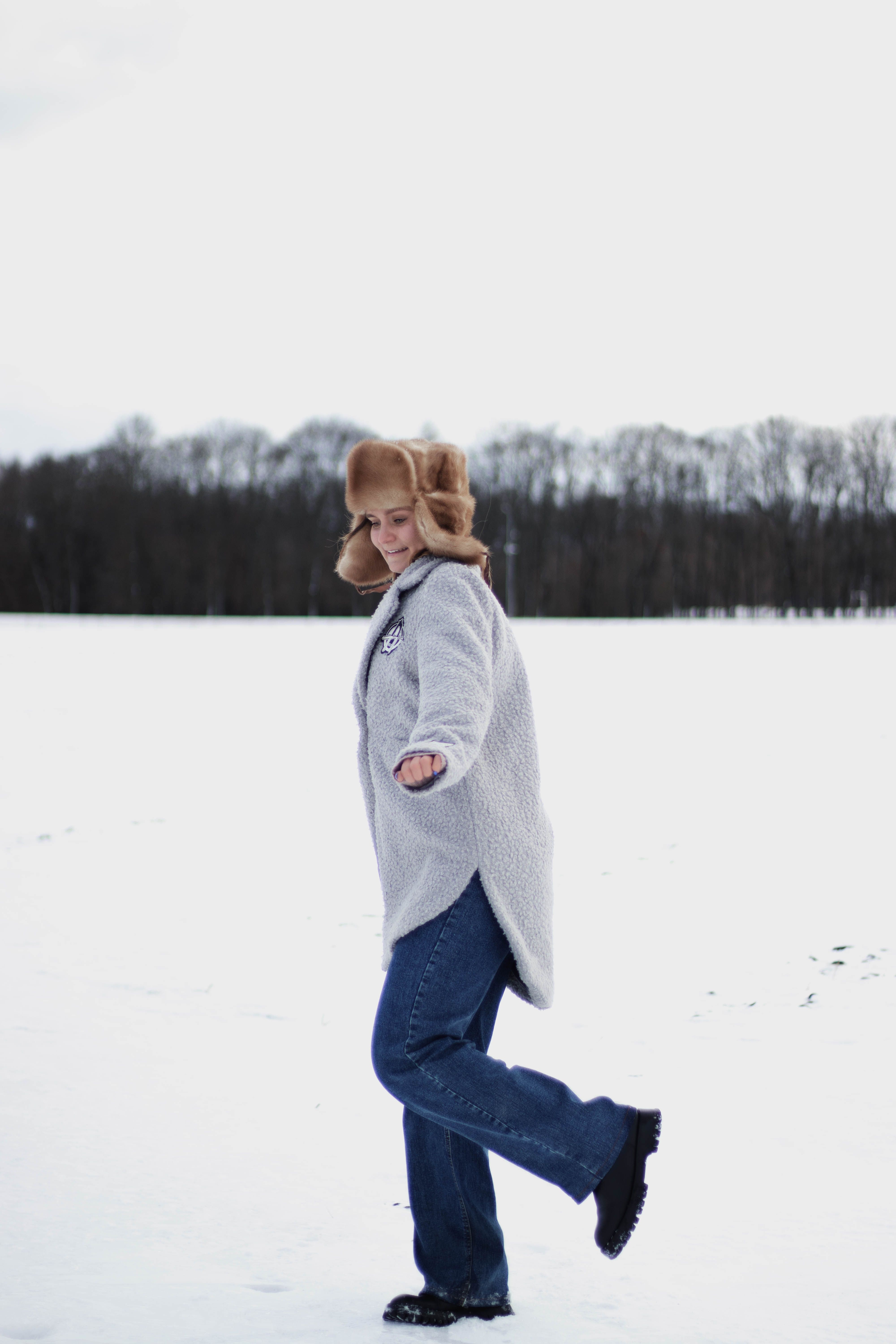 Woman Posing Wearing Winter Clothing · Free Stock Photo