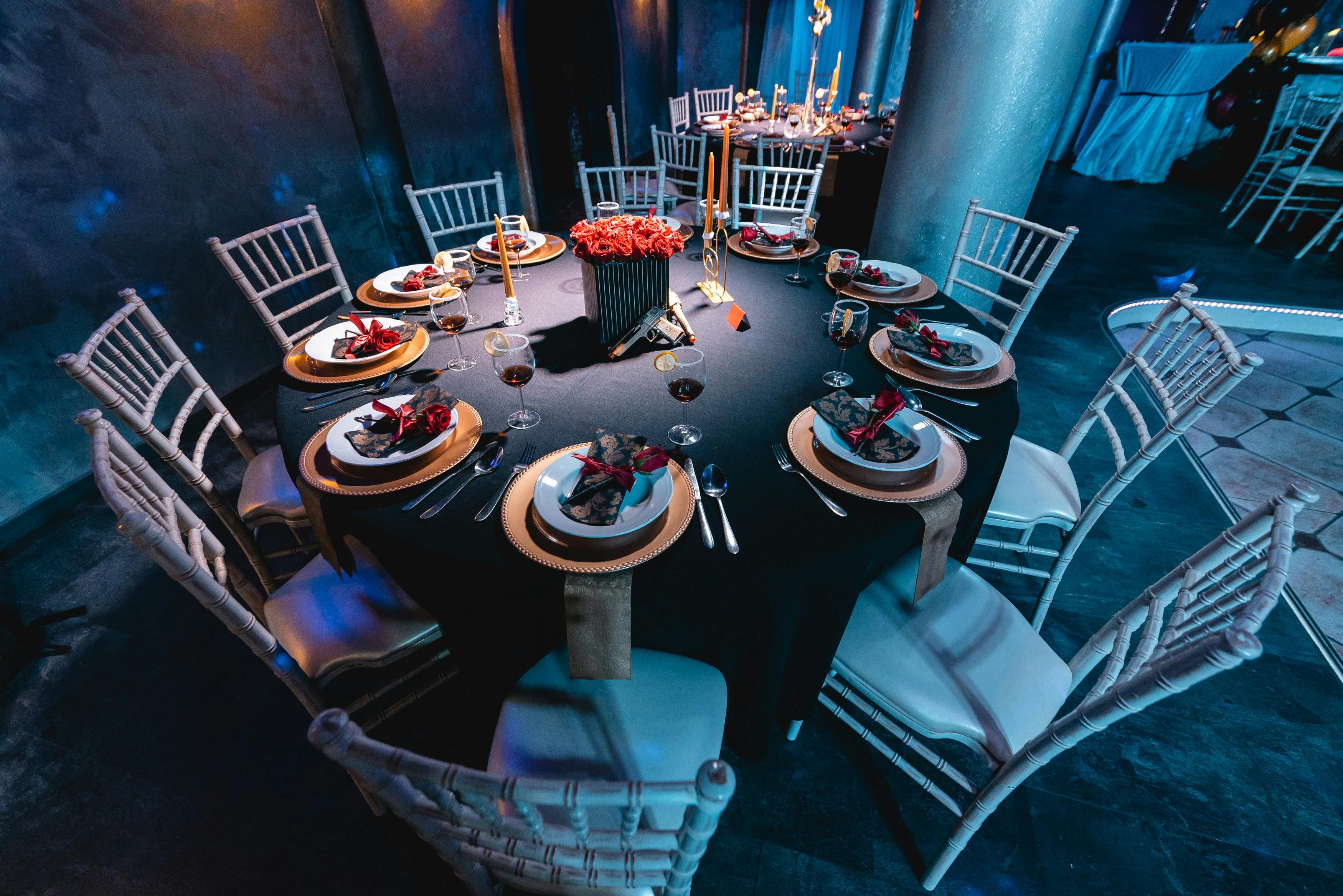 Decorated Table For Ten People In The Restaurant · Free Stock Photo