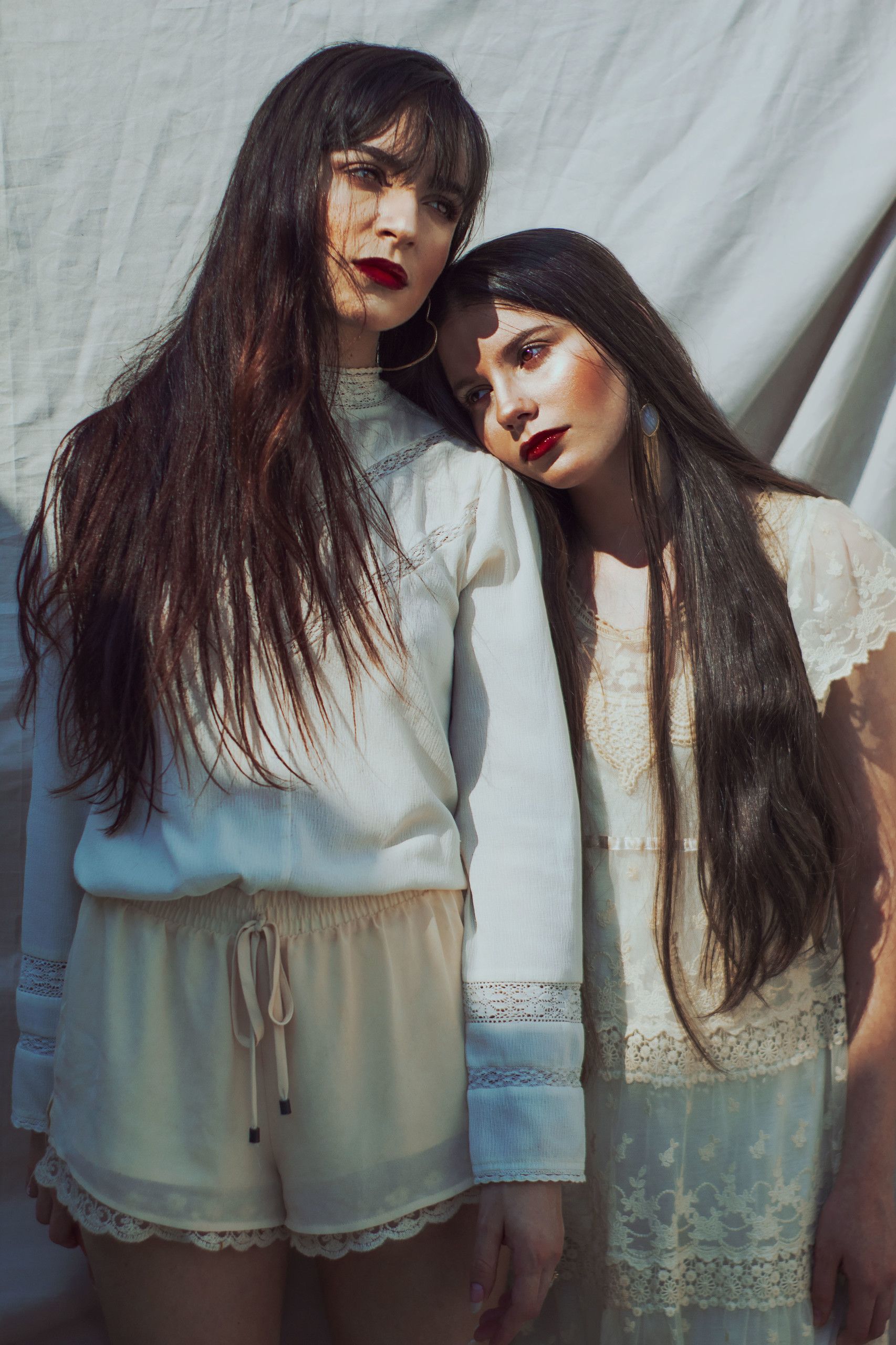 Two Women with Red Lips · Free Stock Photo