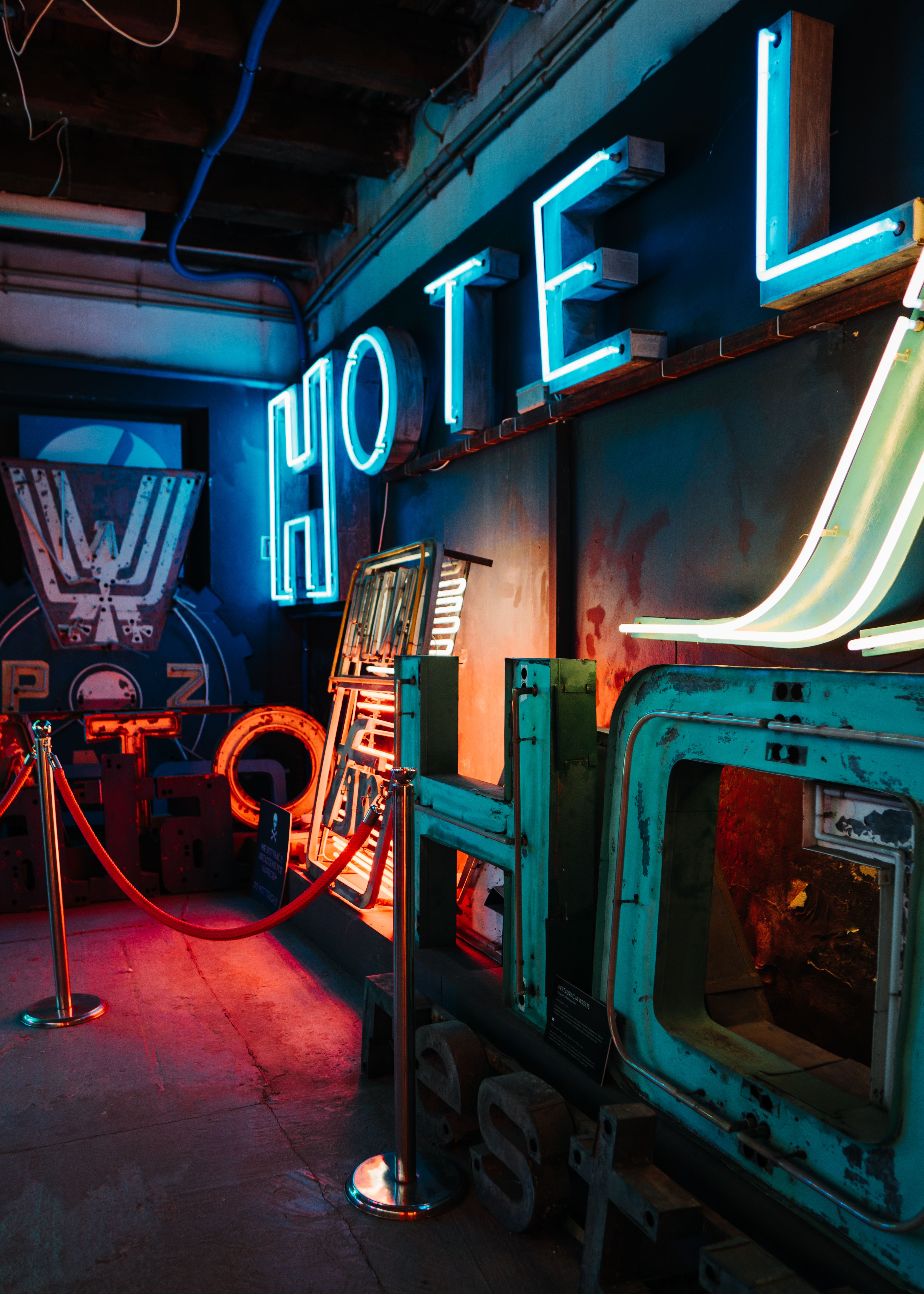 Photograph of a Signage with Neon Lights · Free Stock Photo