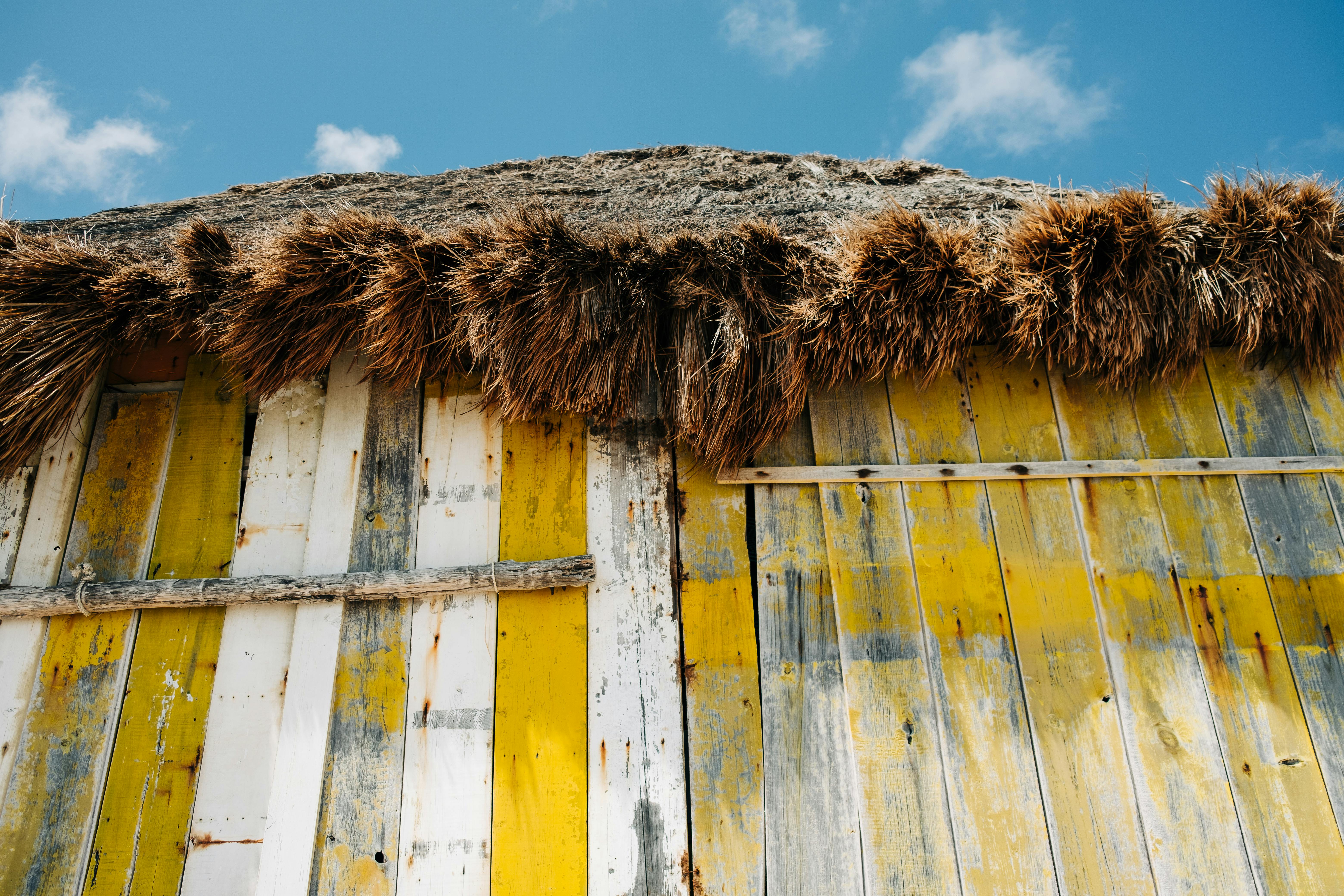 House with Wooden Walls and Hay Roof · Free Stock Photo