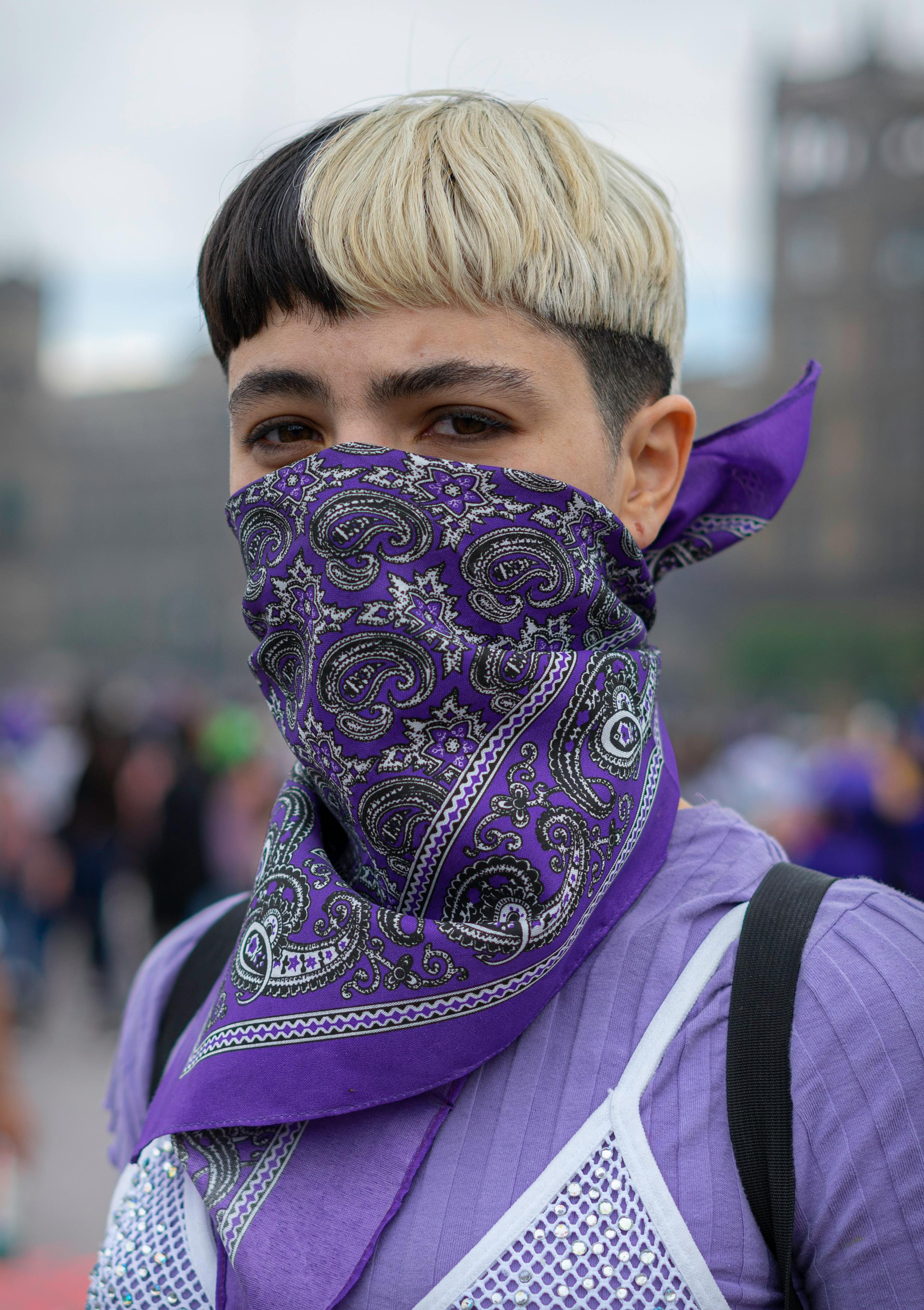 Woman with Face Covered by Fabric · Free Stock Photo